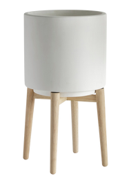 La Redoute Kruka Med Ben 58 5 Cm Florian Valkoinen Ruukut