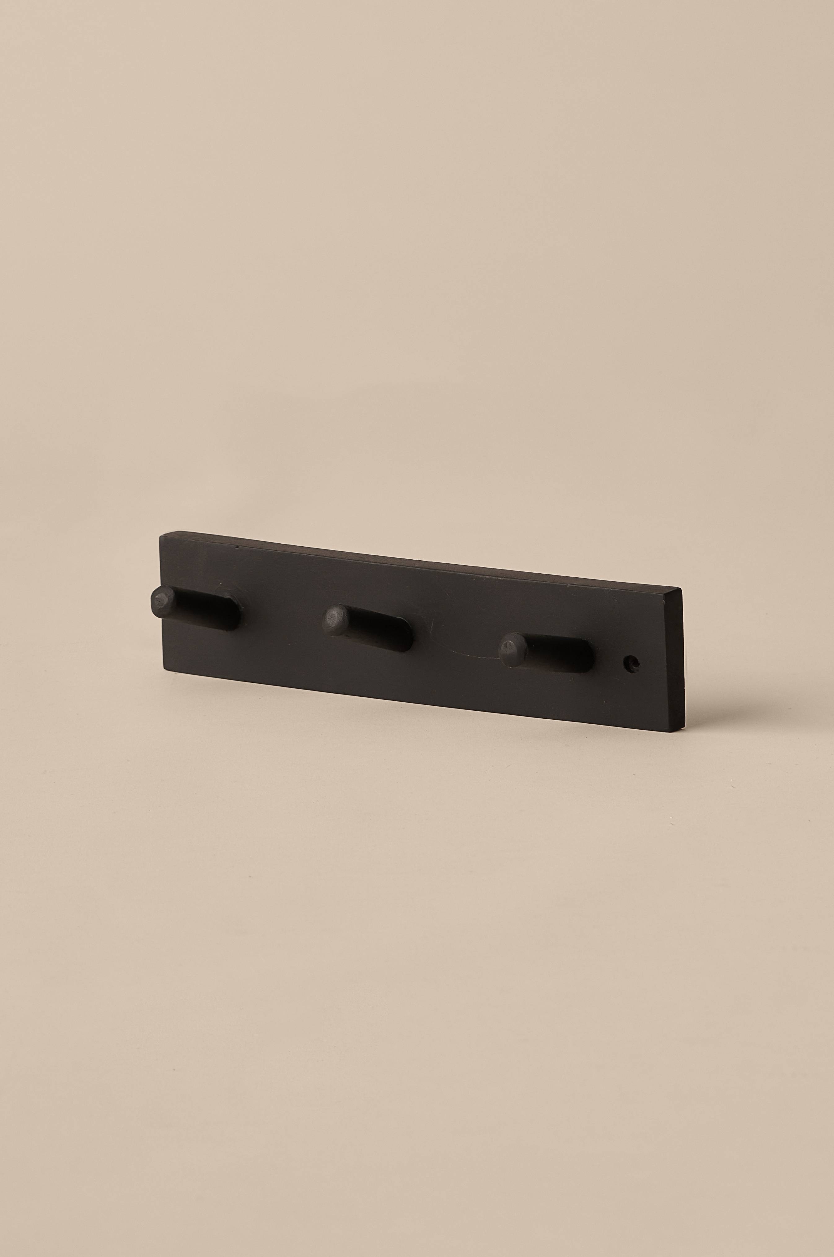 &Home Knaggrekke Lanta 3 knagger 30 cm - Svart - Kroker | Ellos.no