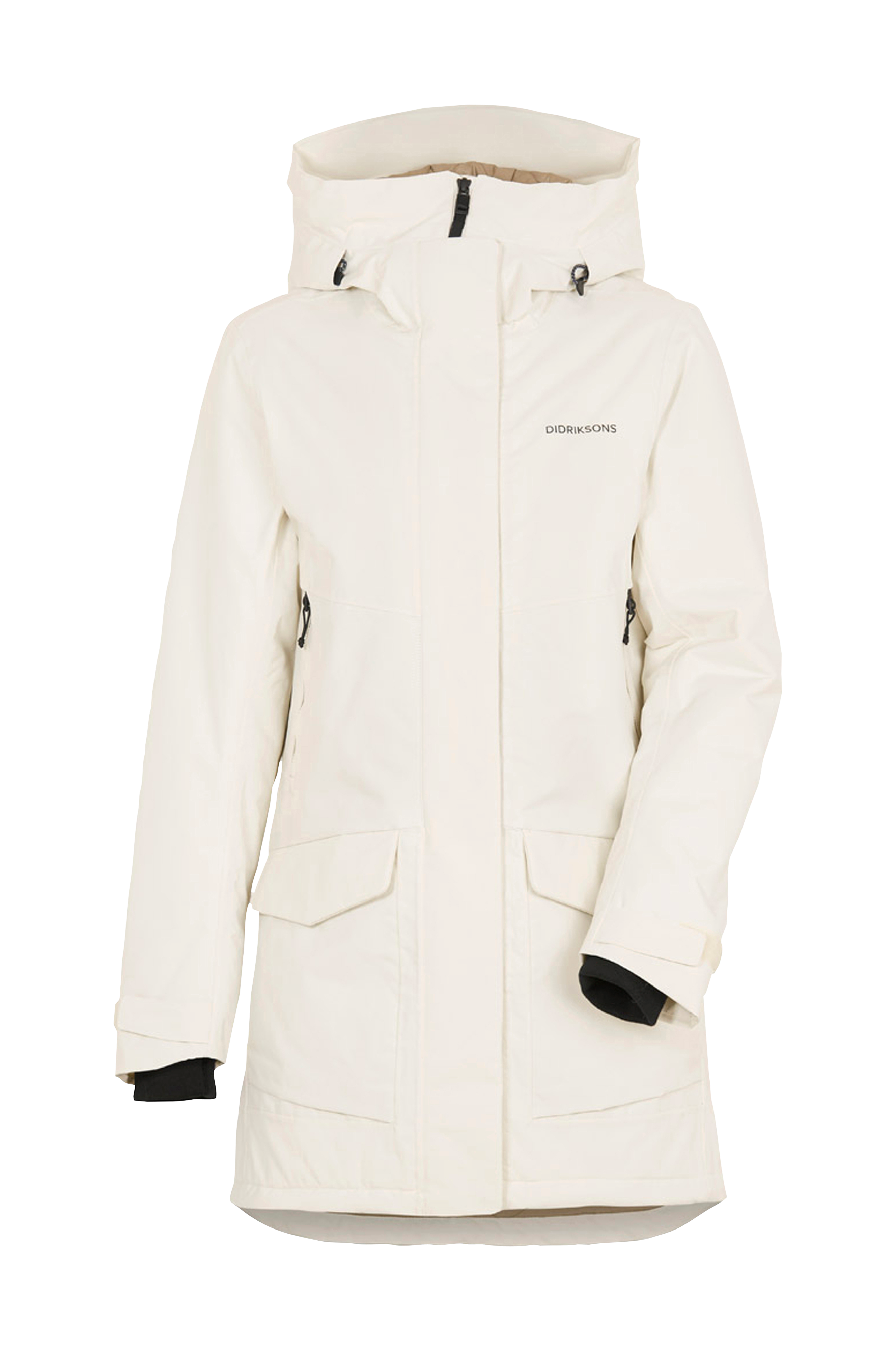 Didriksons Parkas Frida Wns Parka 6 - Hvit - Vinterjakker | Ellos.no