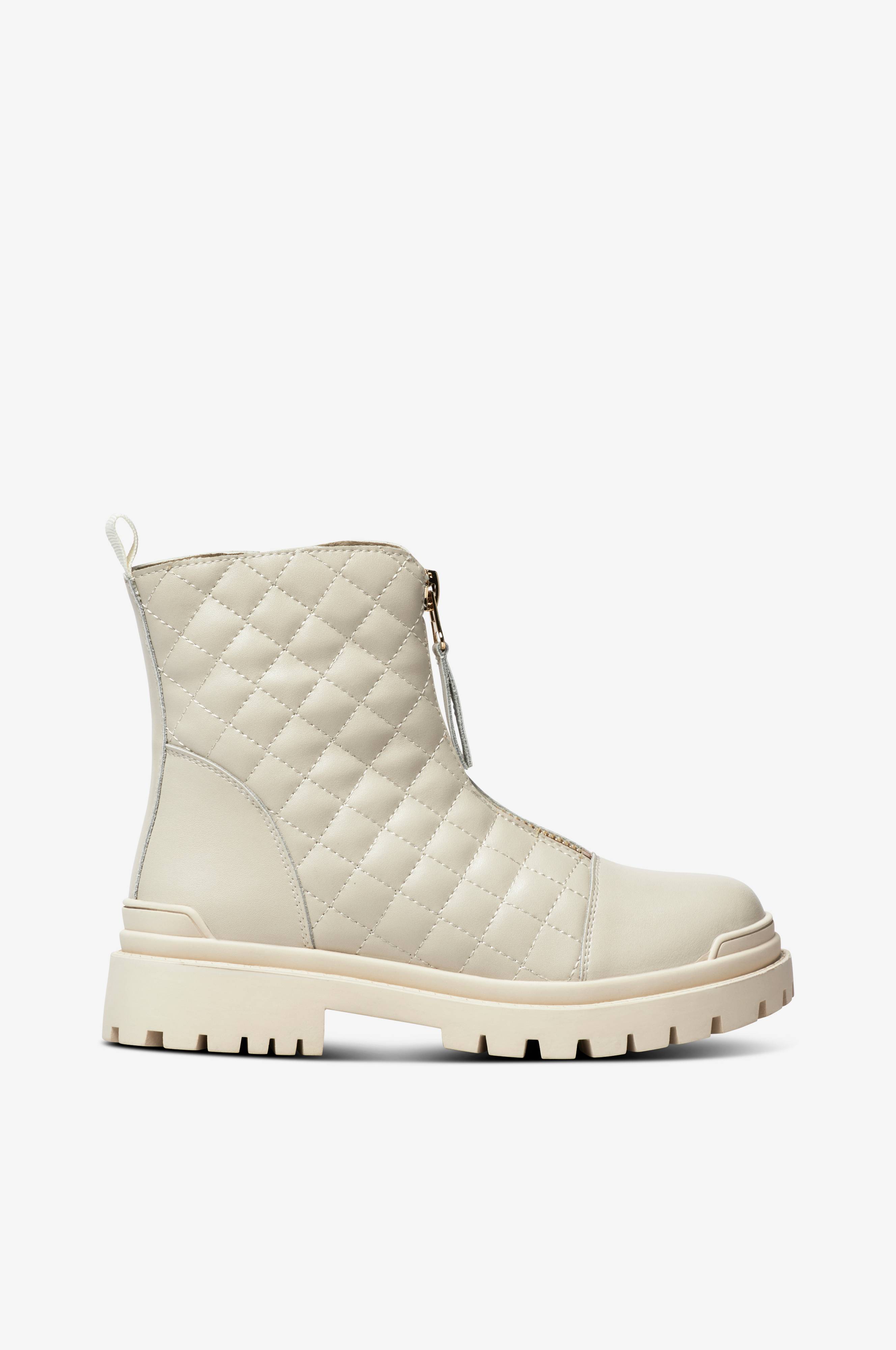 Duffy Boots i quiltet imiteret læder - Natur - Boots | Ellos.dk