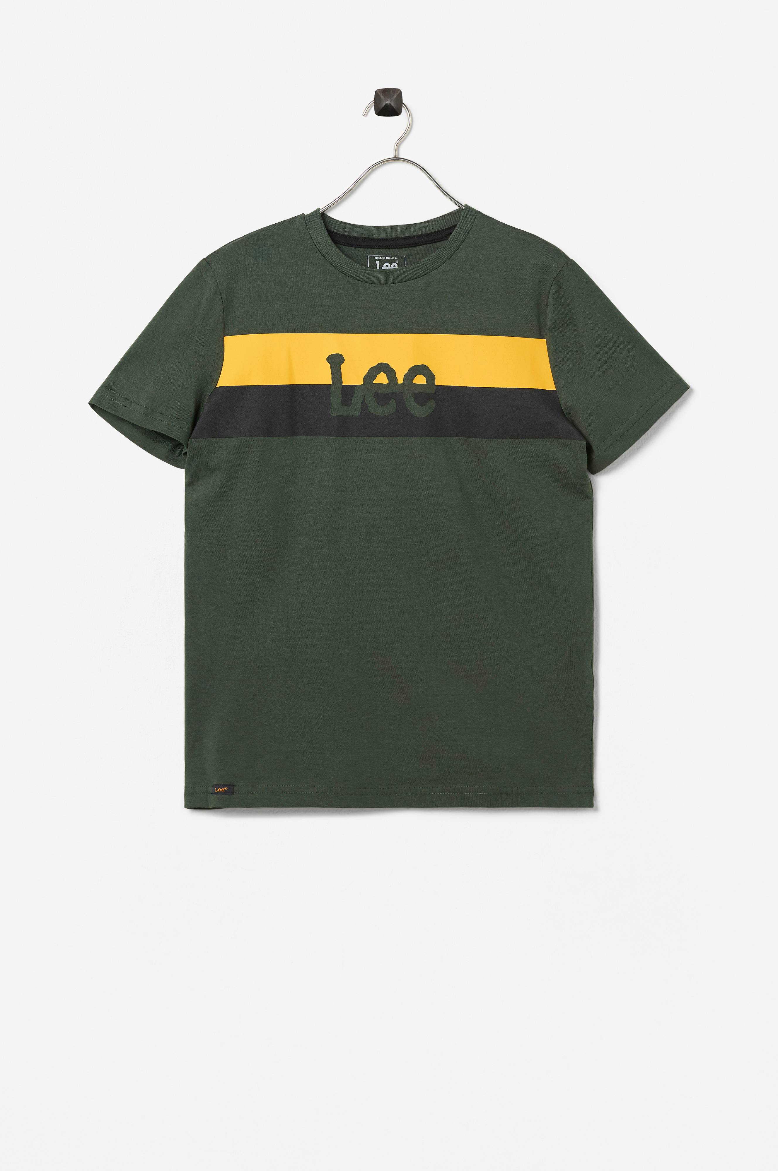Lee T-shirt Stripe Logo - Grön - T-shirts | Ellos.se