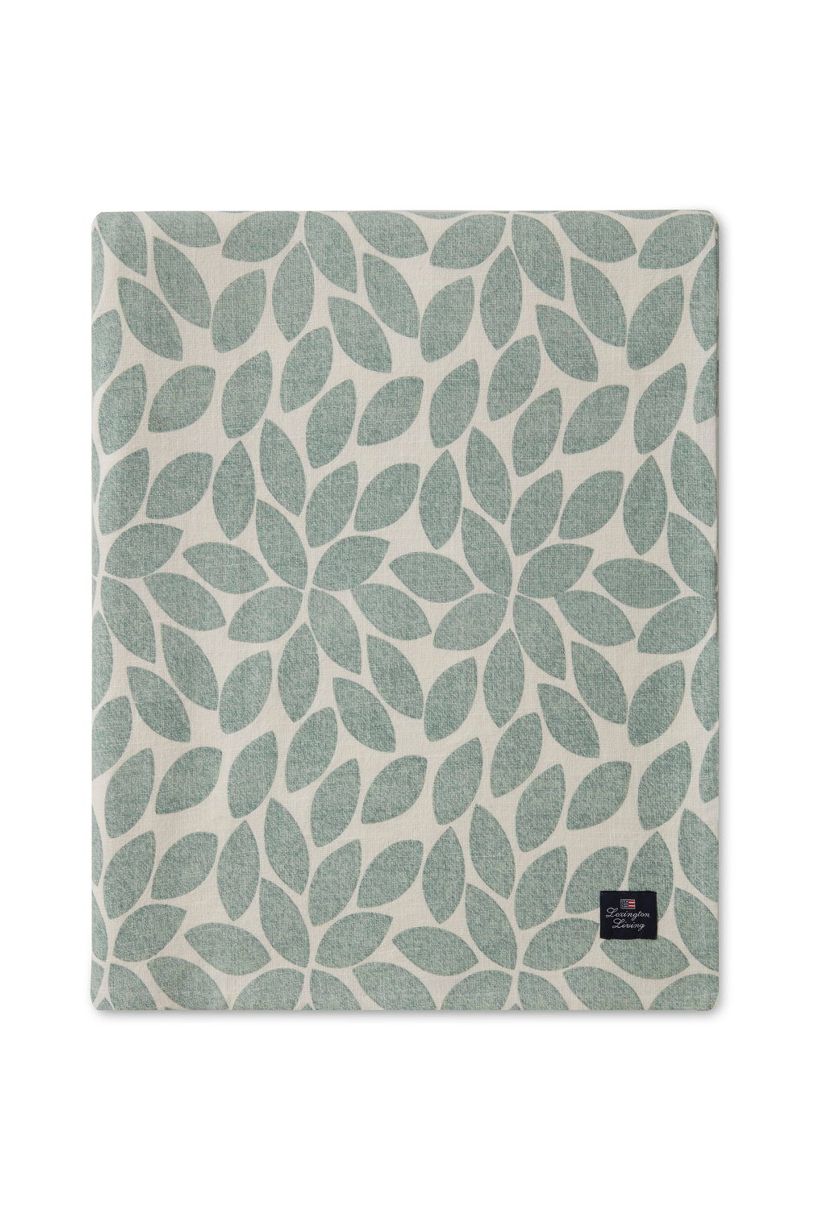Lexington Bordsduk Printed Leaves Organic Cotton Tablecloth - Grön ...