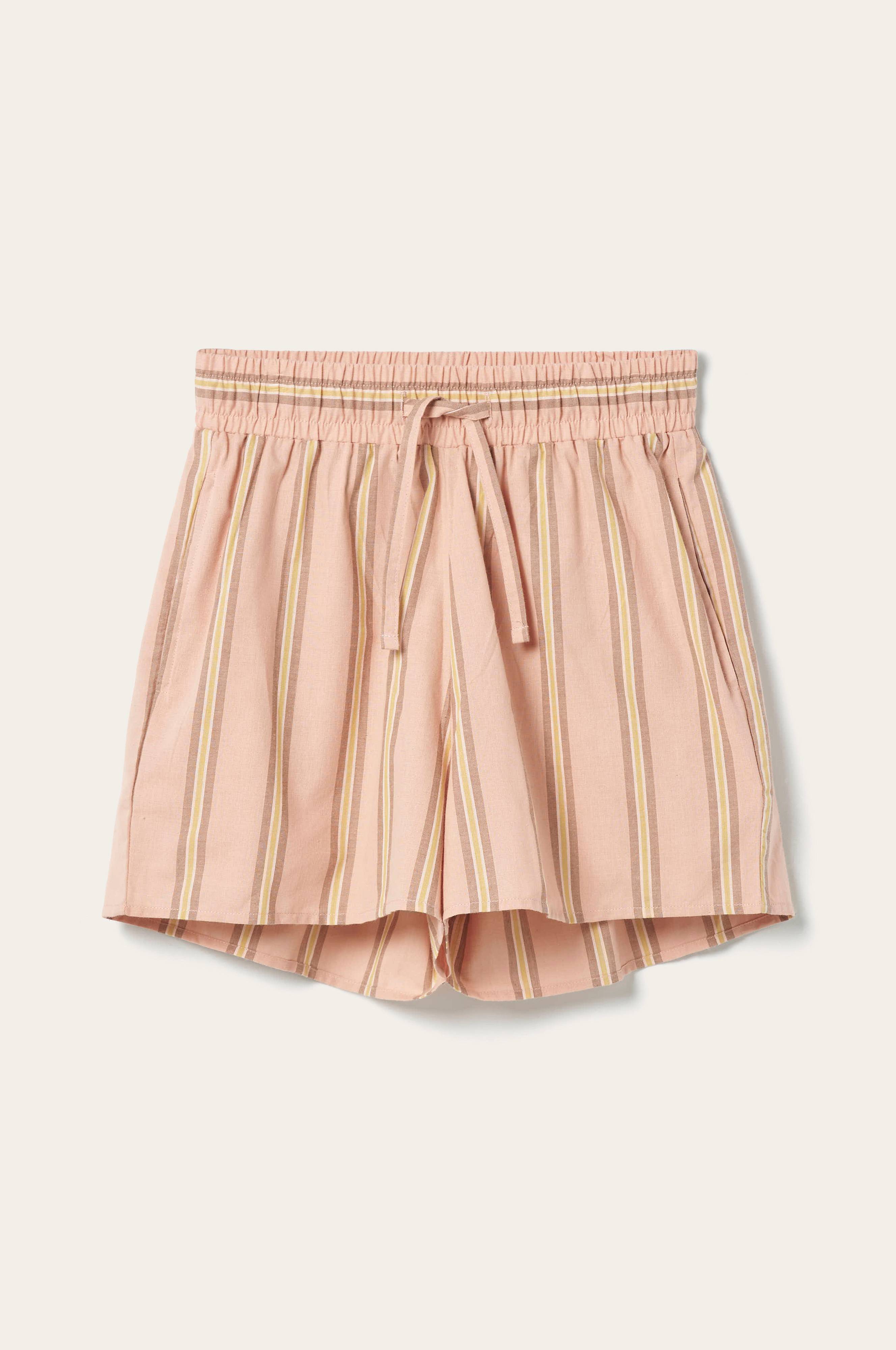 Ellos Shorts Juliette Stripe - Rosa - Homewear | Ellos.dk