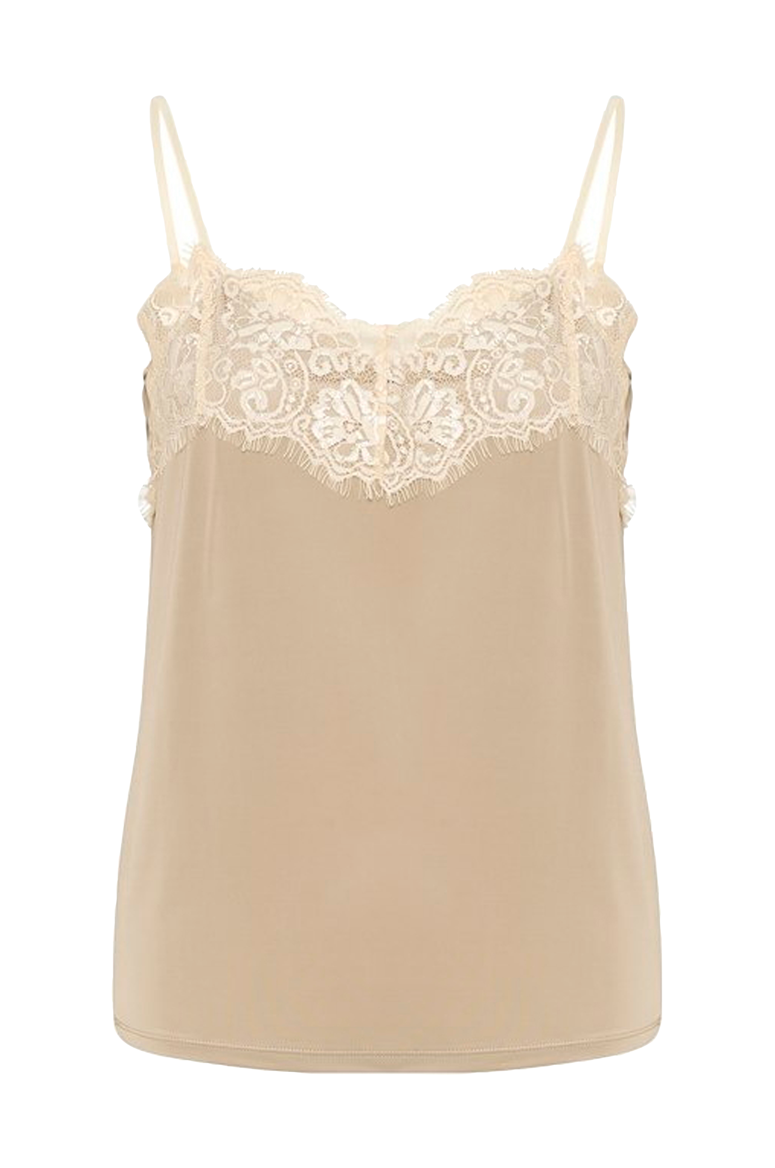 Soaked in Luxury Camisole slCayla Twotone Singlet - Beige - Tanktoppe ...