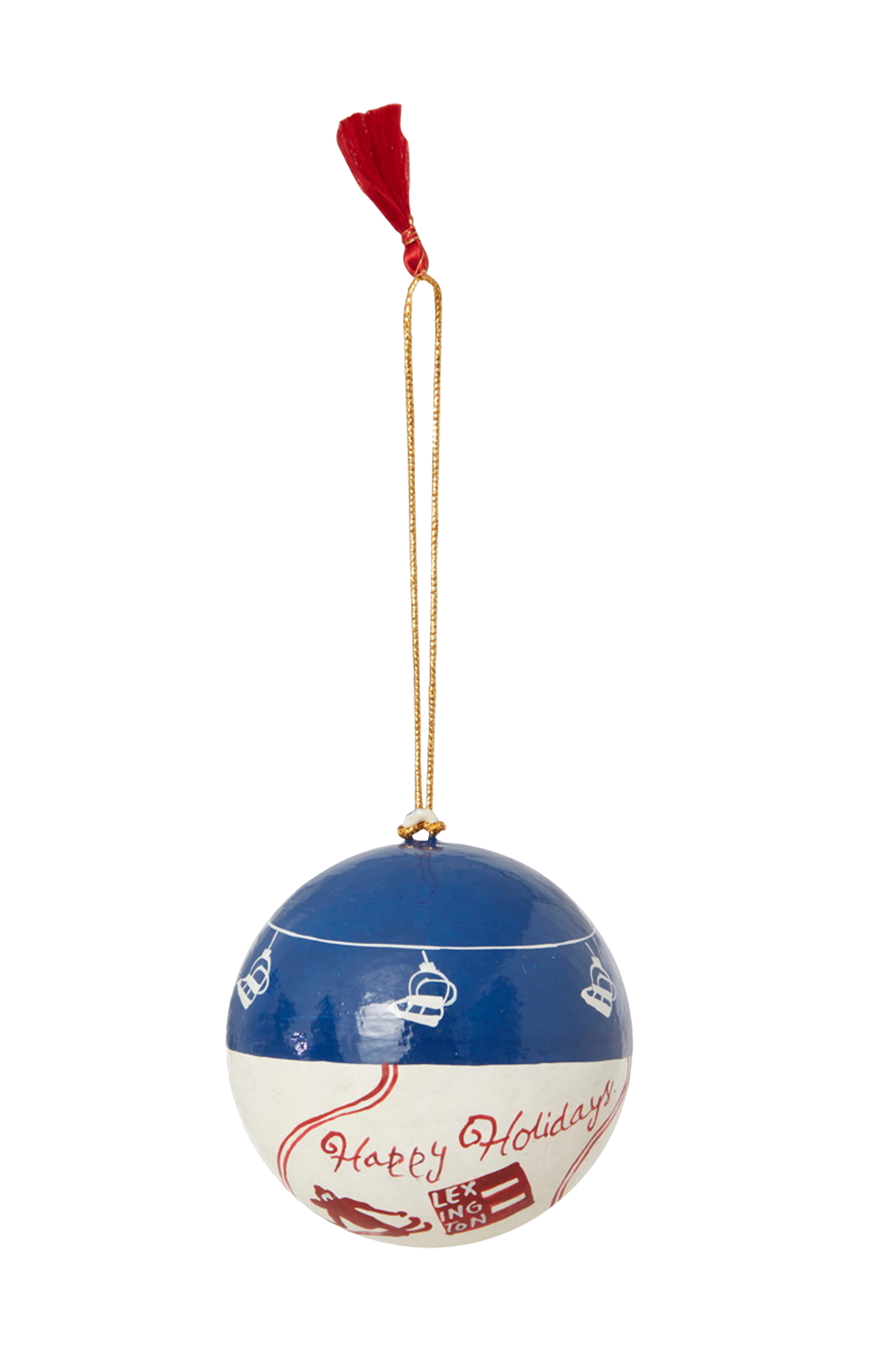 Lexington Julekuler Papier Maché Balls Christmas Ornament (set of 2 ...