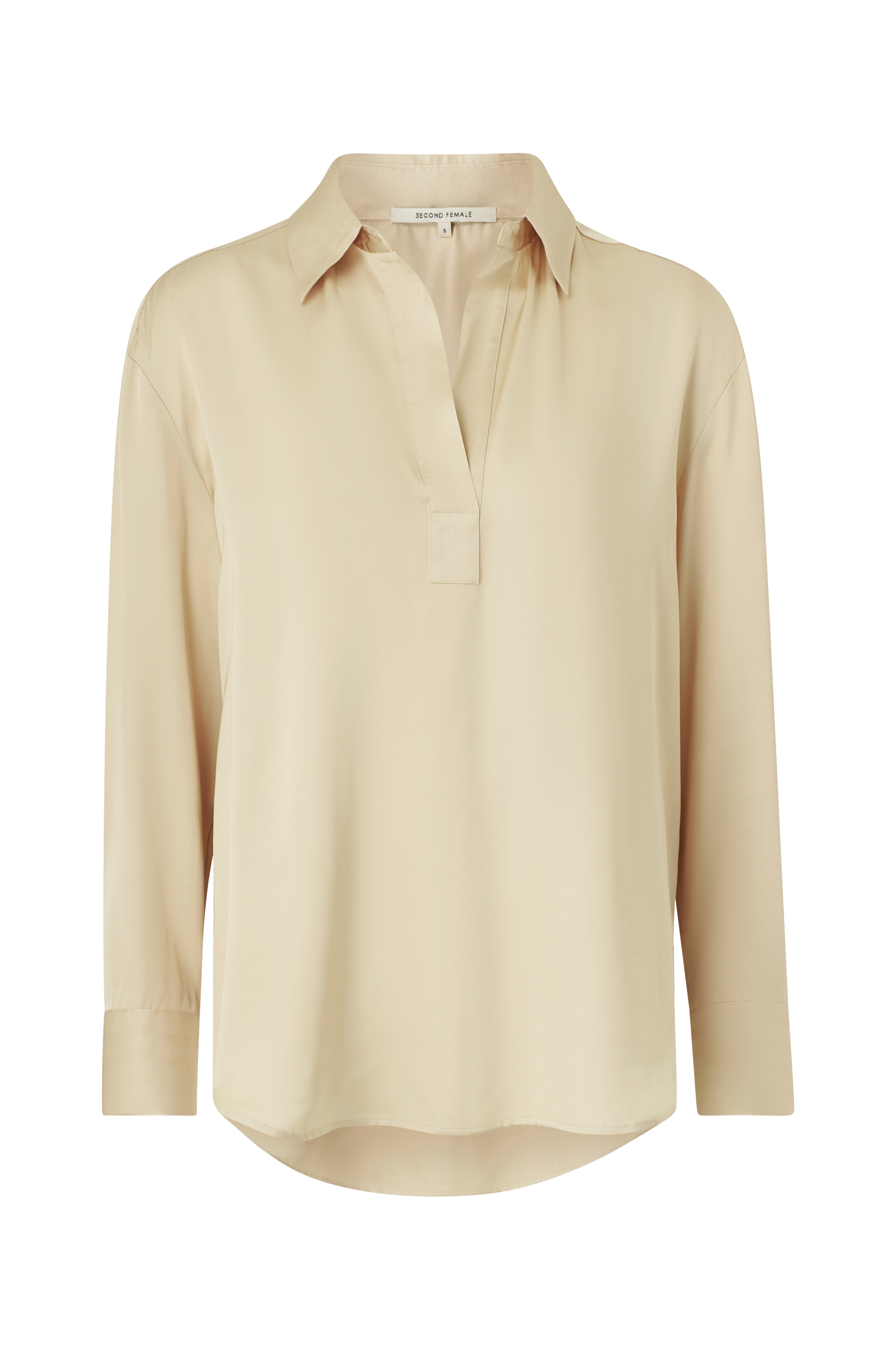 Second Female Blus Galla Blouse - Beige - Blusar | Ellos.se