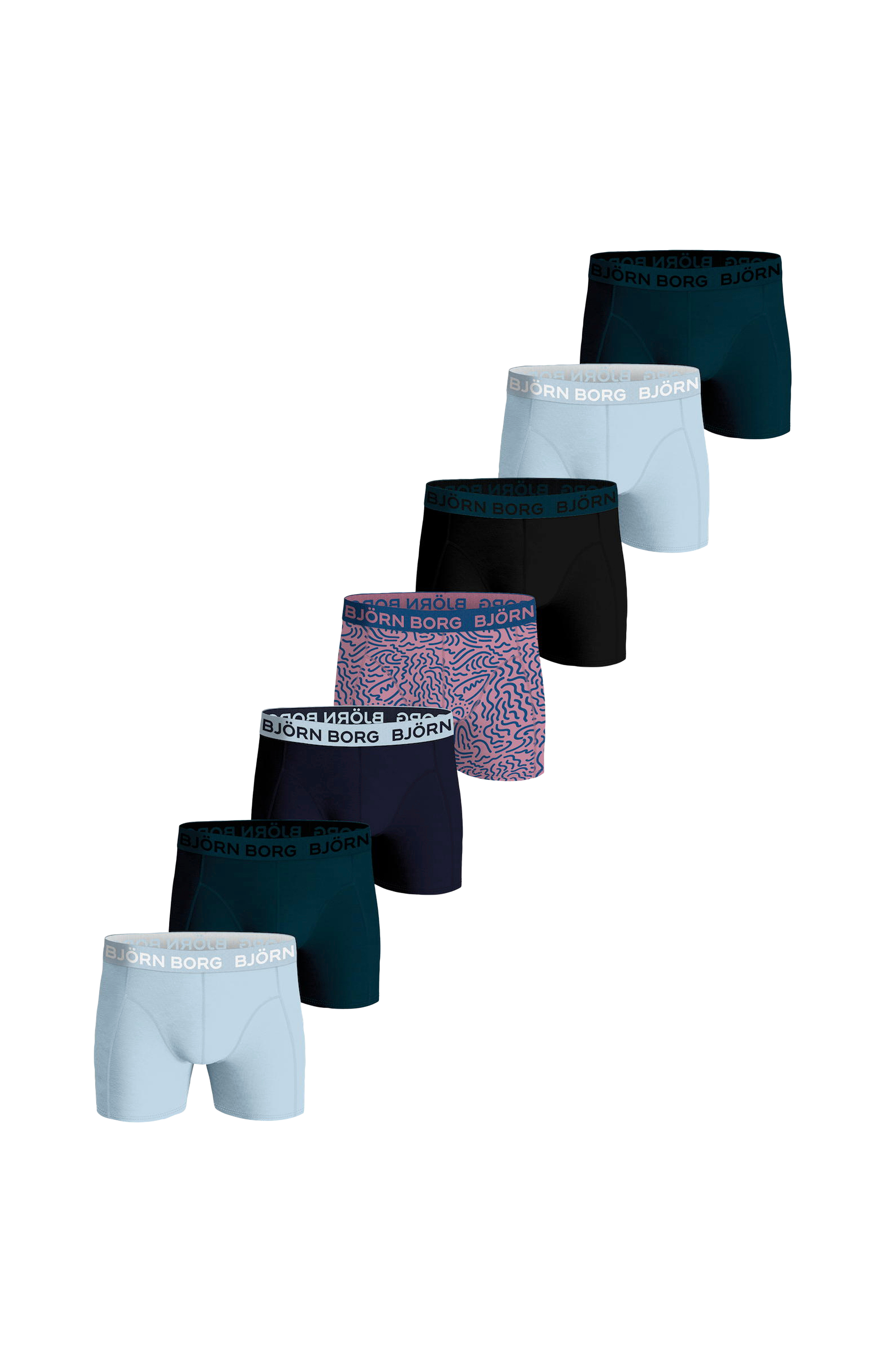 Björn Borg Boksershorts Core Boxer 7-pakning - Flerfarget - Underbukser ...