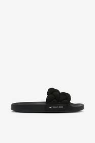 Tommy Hilfiger Sandaalit Braided Slide Musta Sandaalit Ellos fi