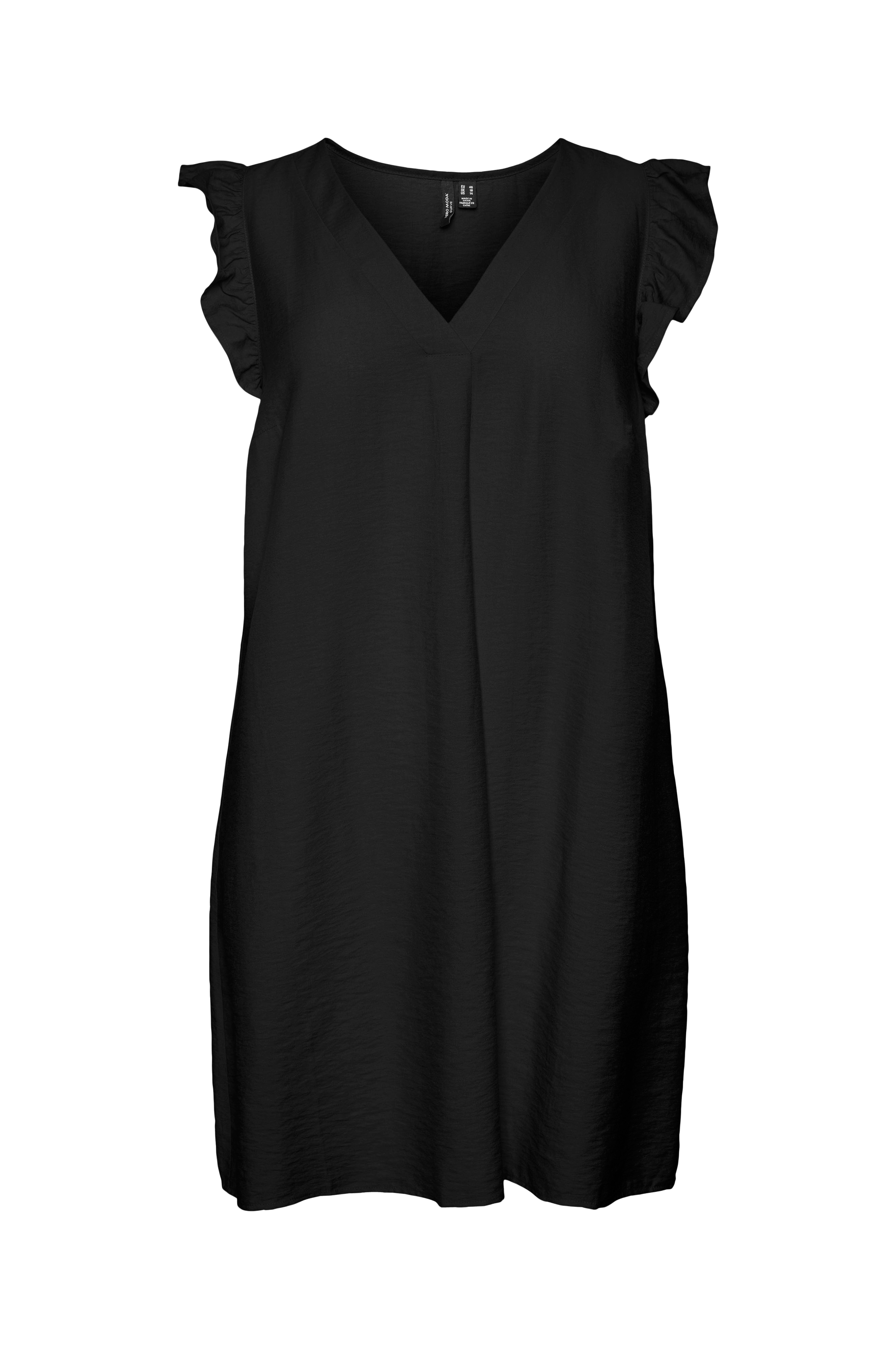 Vero Moda Curve Mekko vmcNatja SL Short Dress Wvn Curve - Musta ...