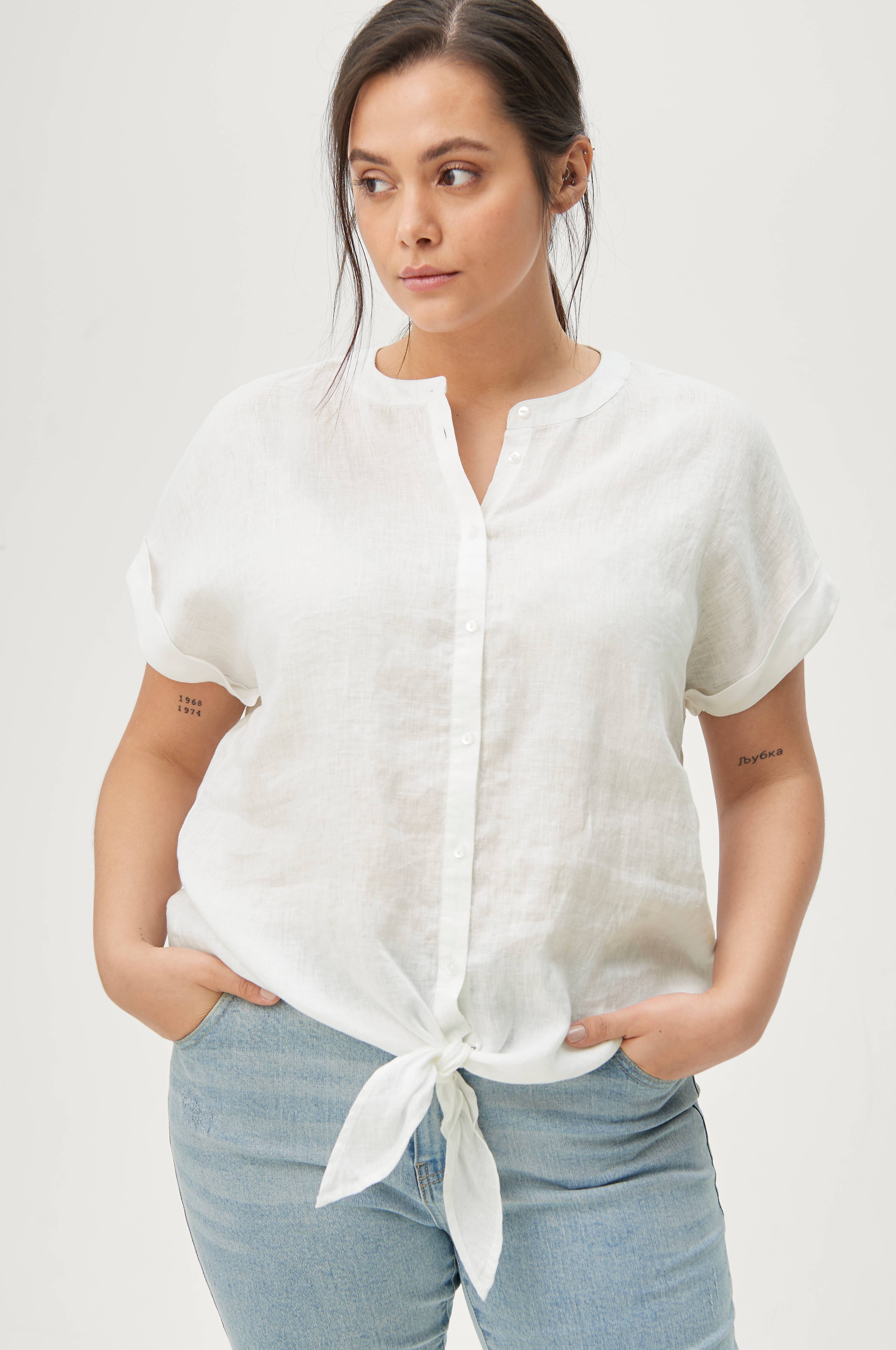 Ellos Linneblus Alex - Vit - Blusar | Ellos.se