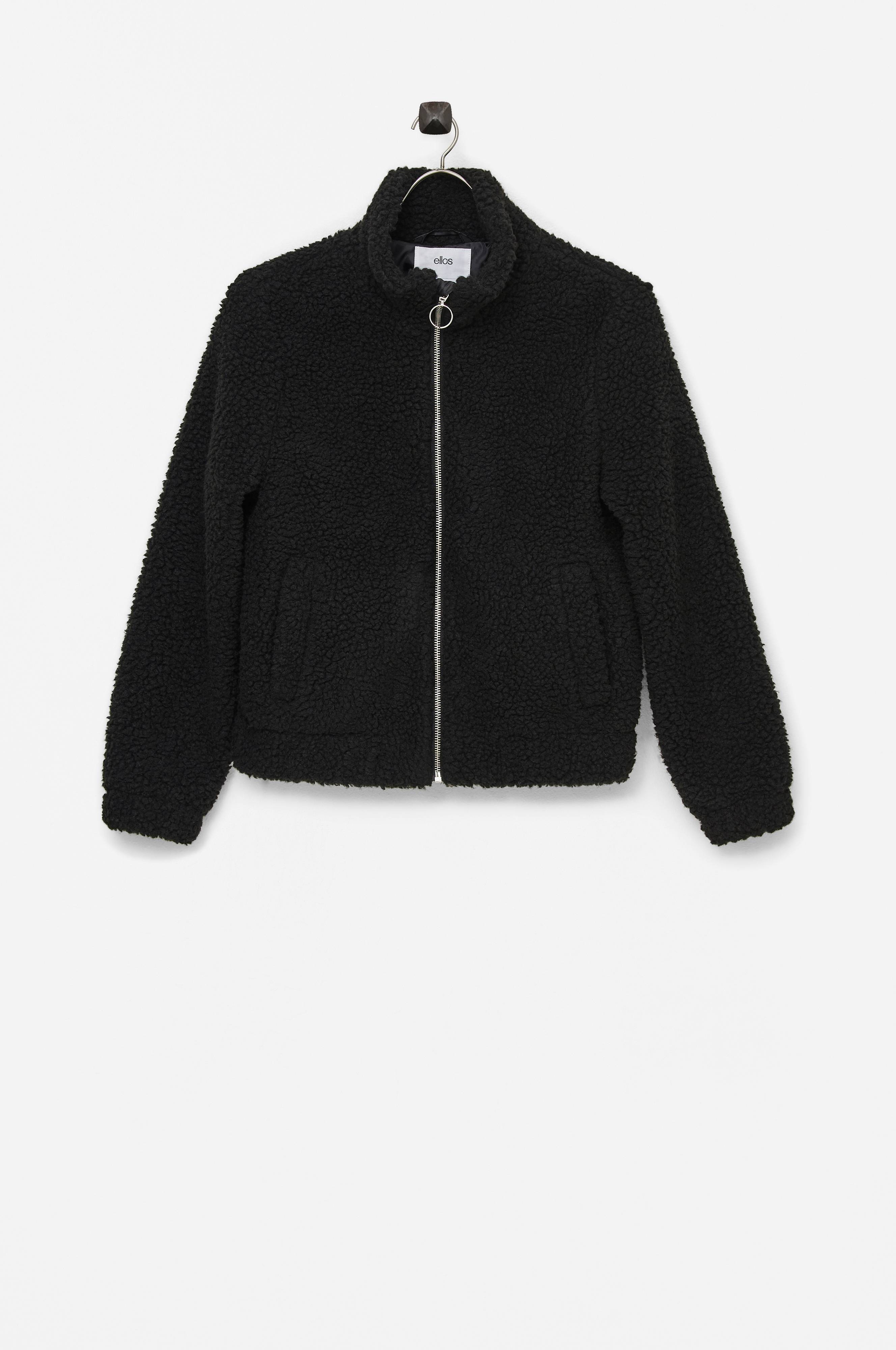 Ellos Jakke Milla Pile Jacket - Sort - Jakker | Ellos.dk