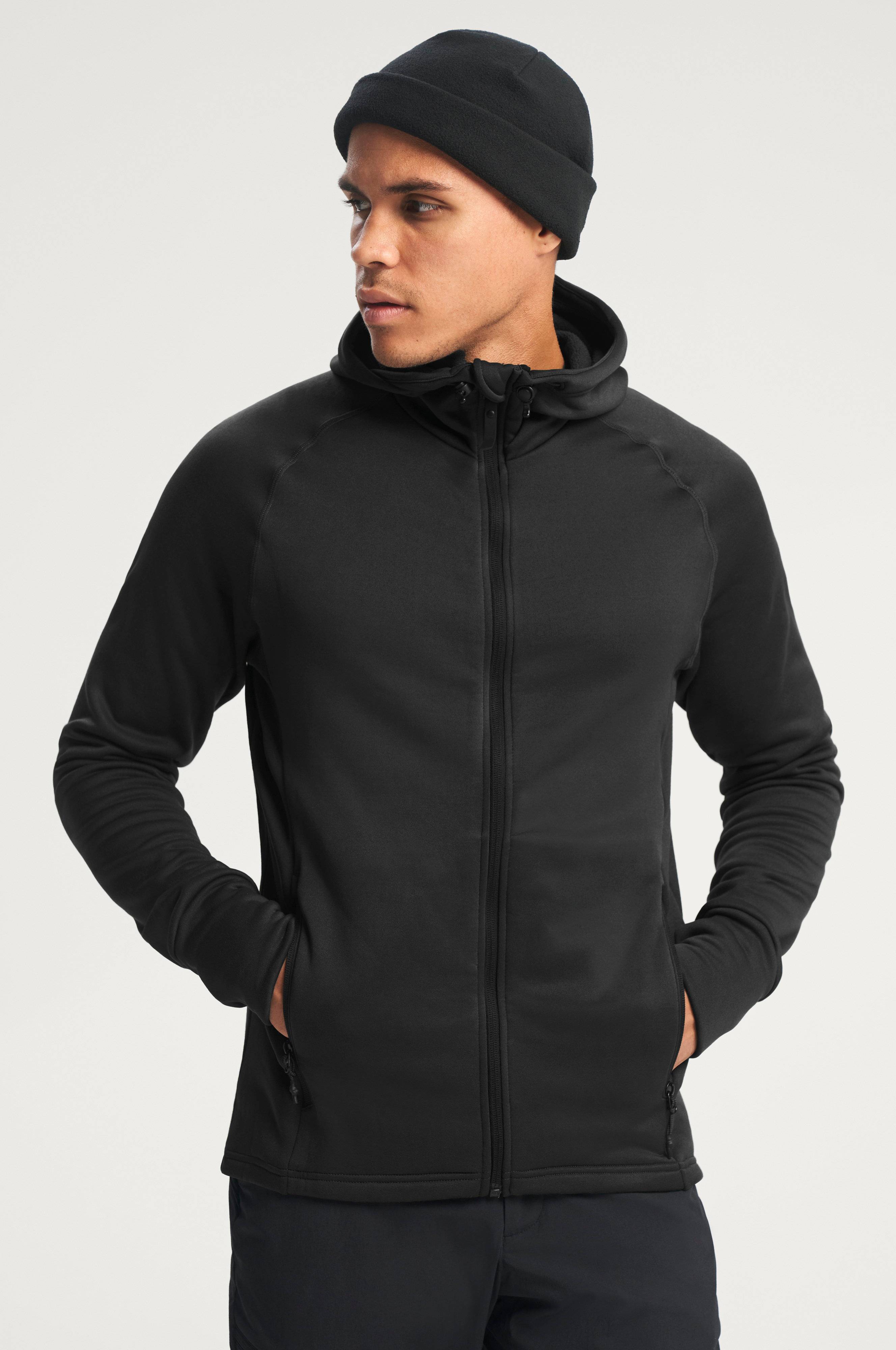 Studio Total Hood Tech Zip Hood - Sort - Sweatshirts & hoodies | Ellos.dk