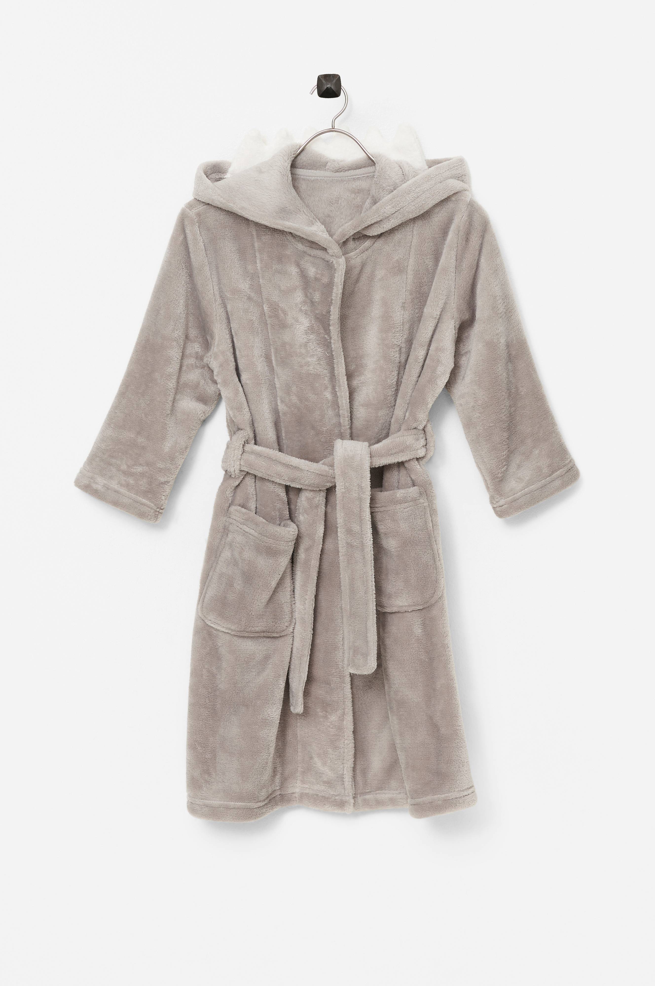 Ellos Badrock / morgonrock Shark - Grå - Morgonrockar | Ellos.se