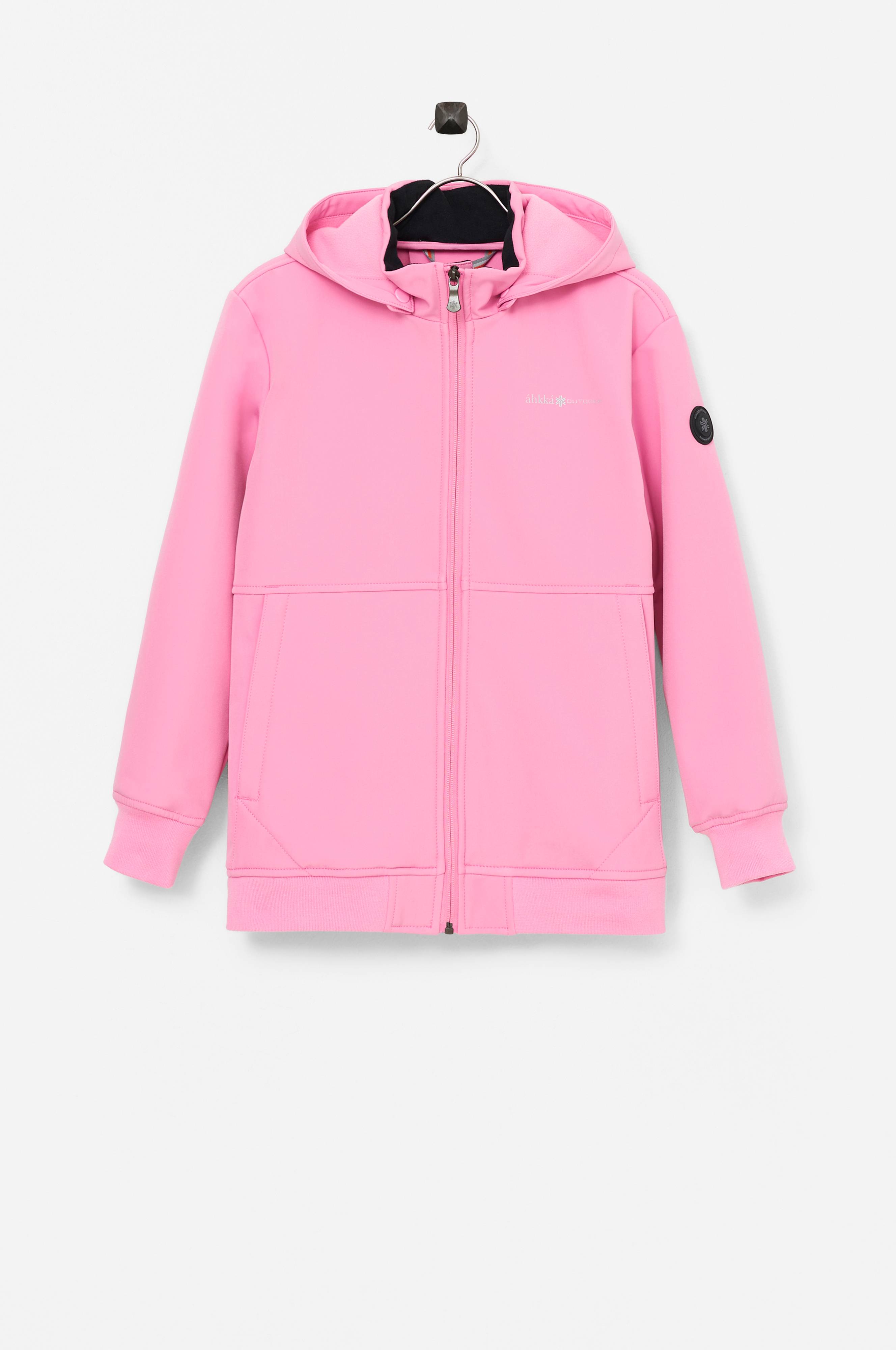 Áhkká Jacka Softshell Jacket Jr med insida i fleece - Rosa - Vårjackor ...