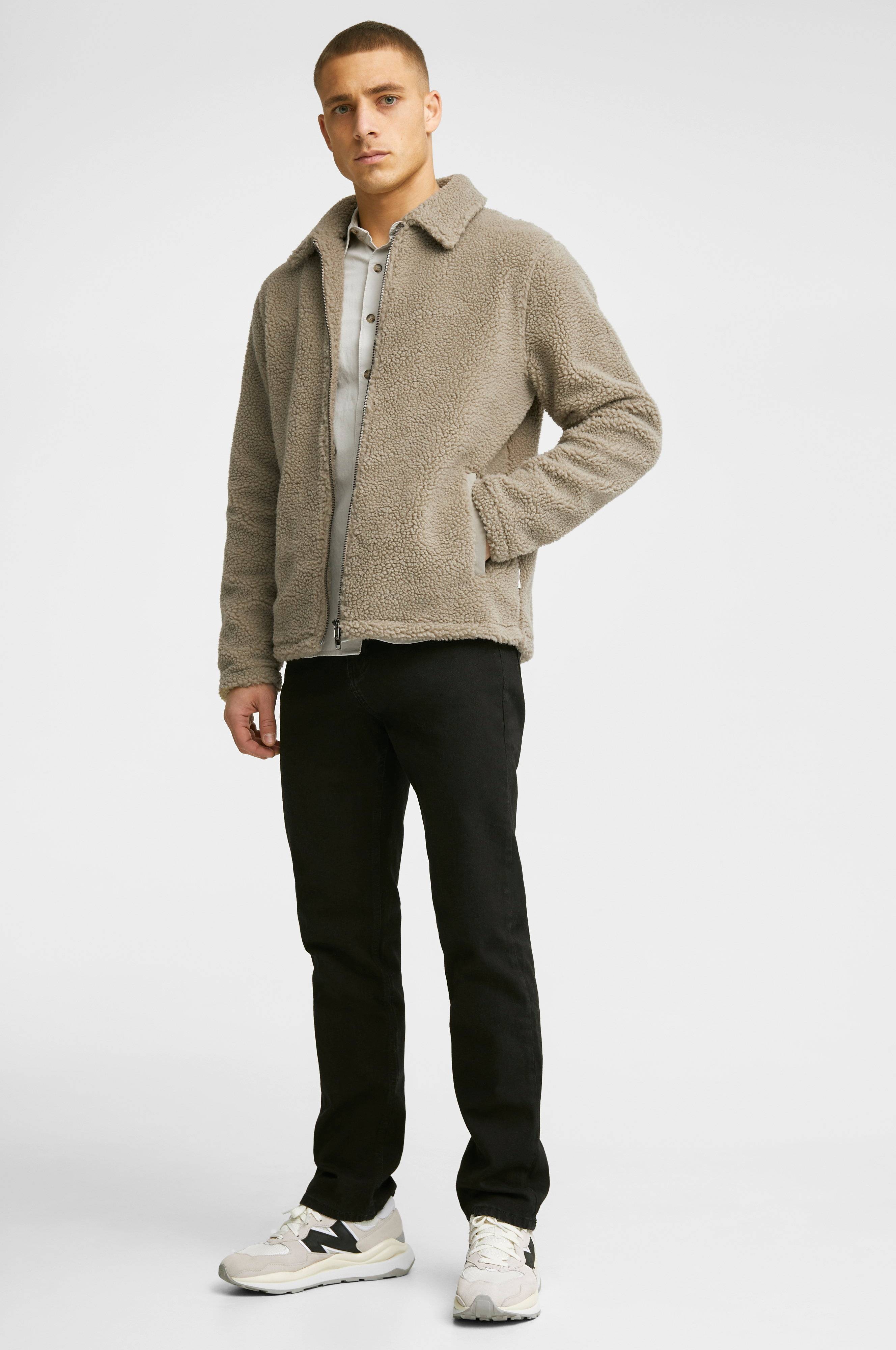 Studio Total Pile Bomber - Beige - Fleecet | Ellos.fi