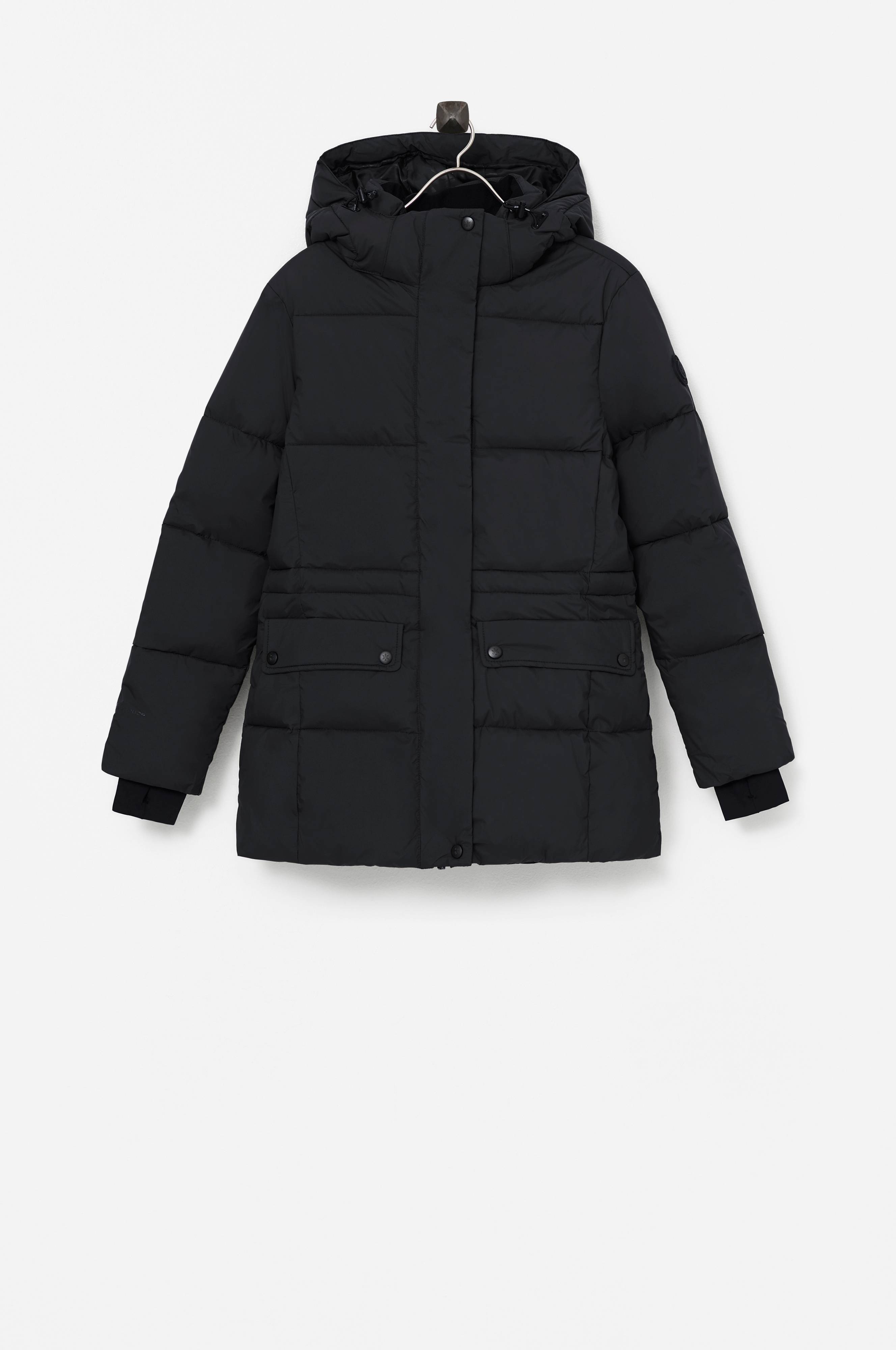 Áhkká Jacka Jacket w Drawstring Jr - Svart - Vinterjackor | Ellos.se
