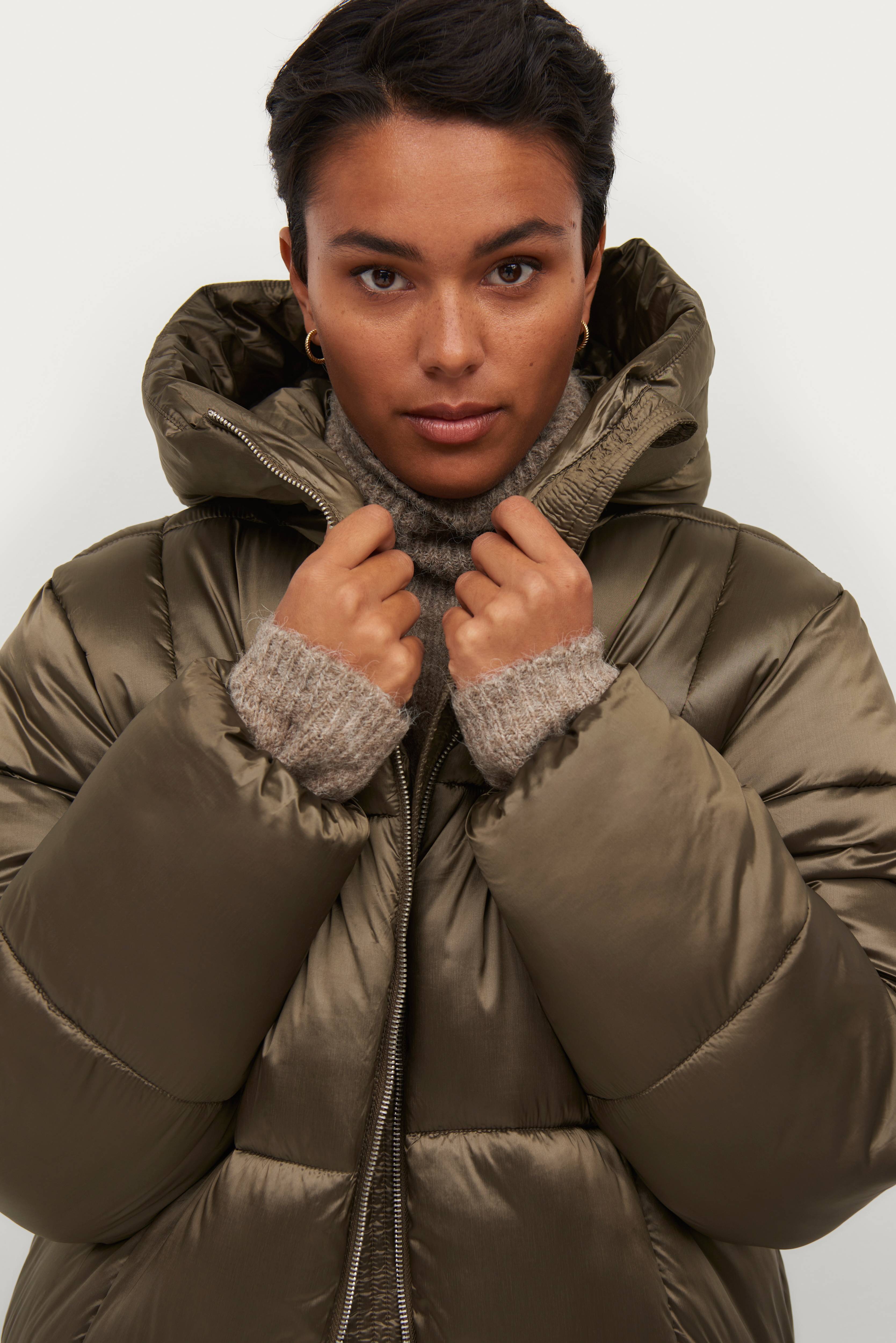 Ellos Collection Takki Tone - Ruskea - Untuva- & toppatakit | Ellos.fi