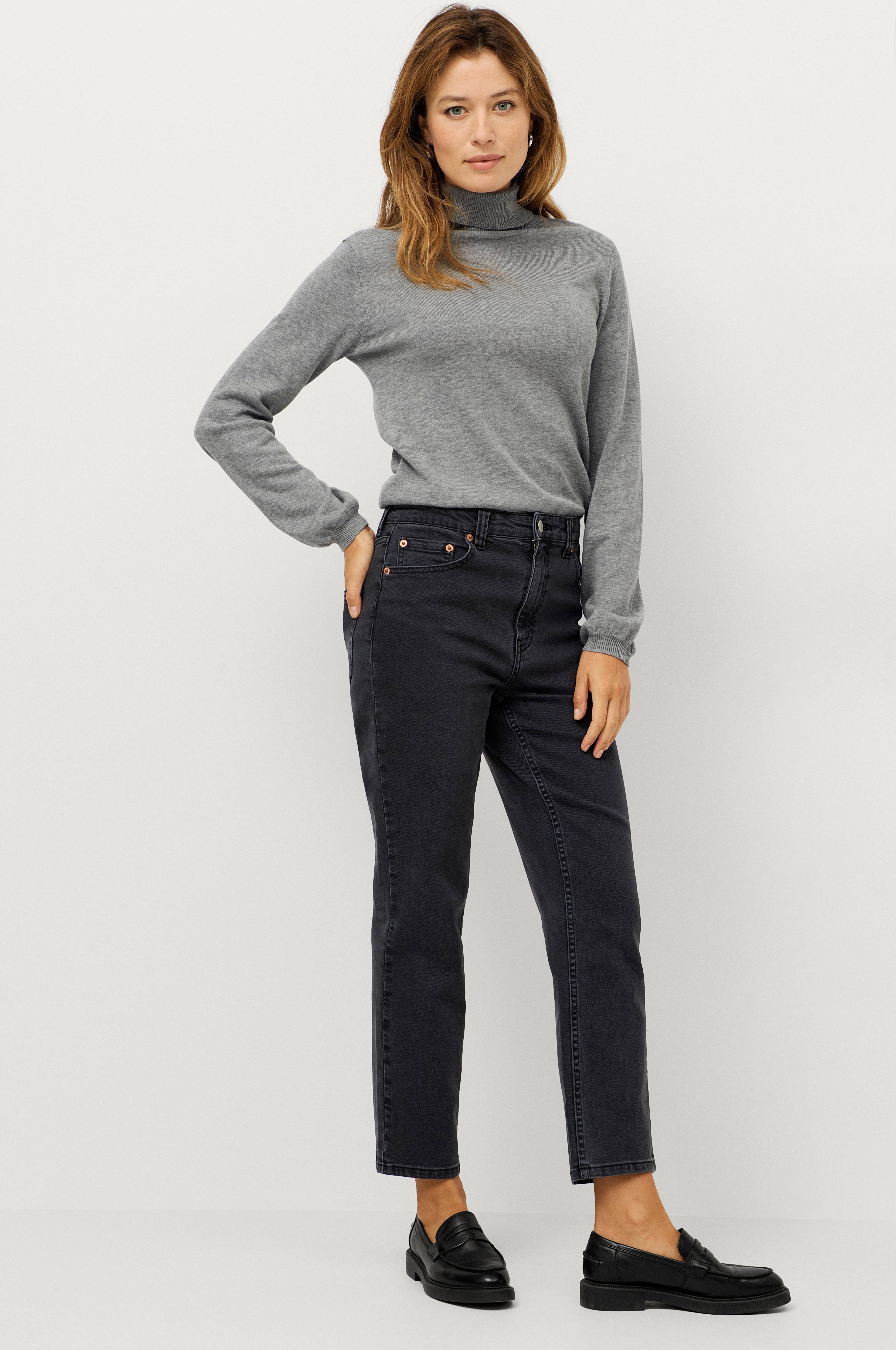 Ellos Collection Jeans Doris Straight Leg - Sort - Straight | Ellos.dk