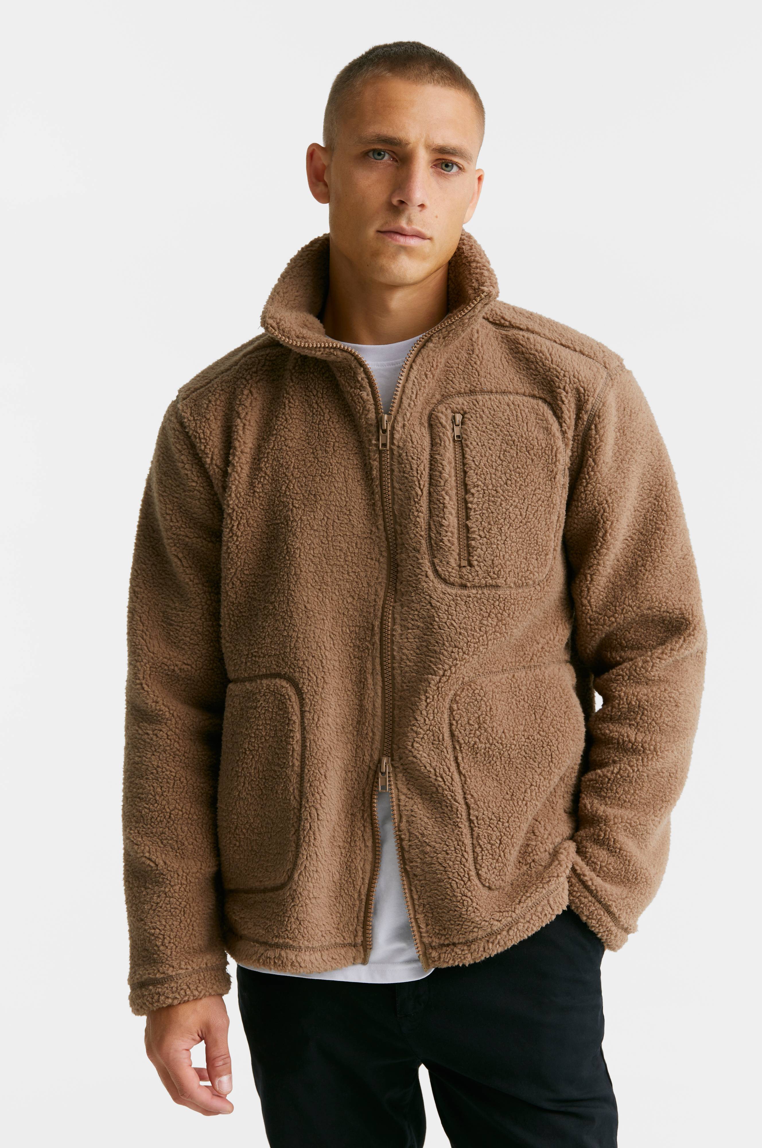Studio Total Teddytakki Soft Pile Jacket - Beige - Fleecet | Ellos.fi