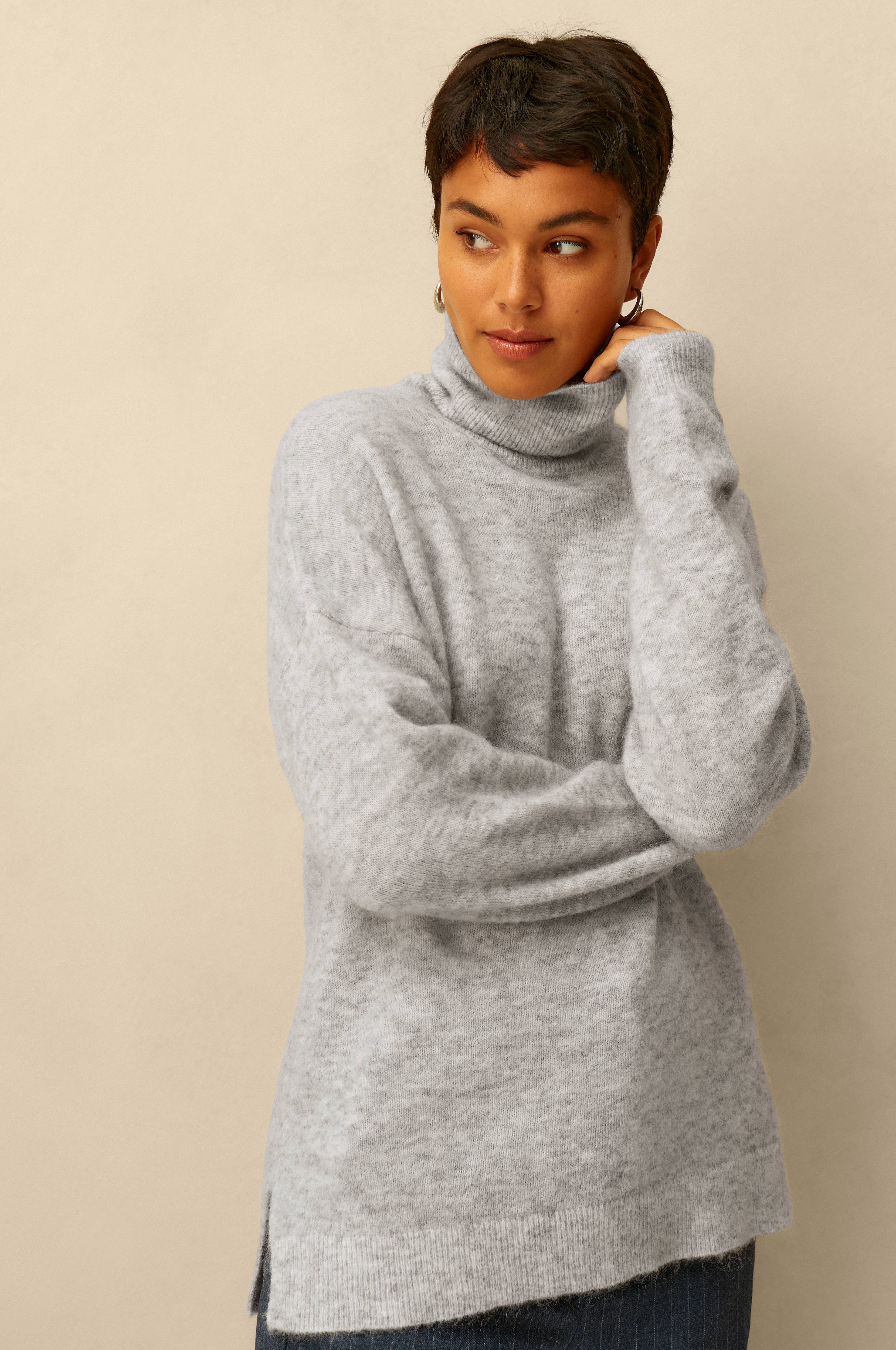 Ellos Collection Tröja Della Premium i mohairblandning - Grå ...