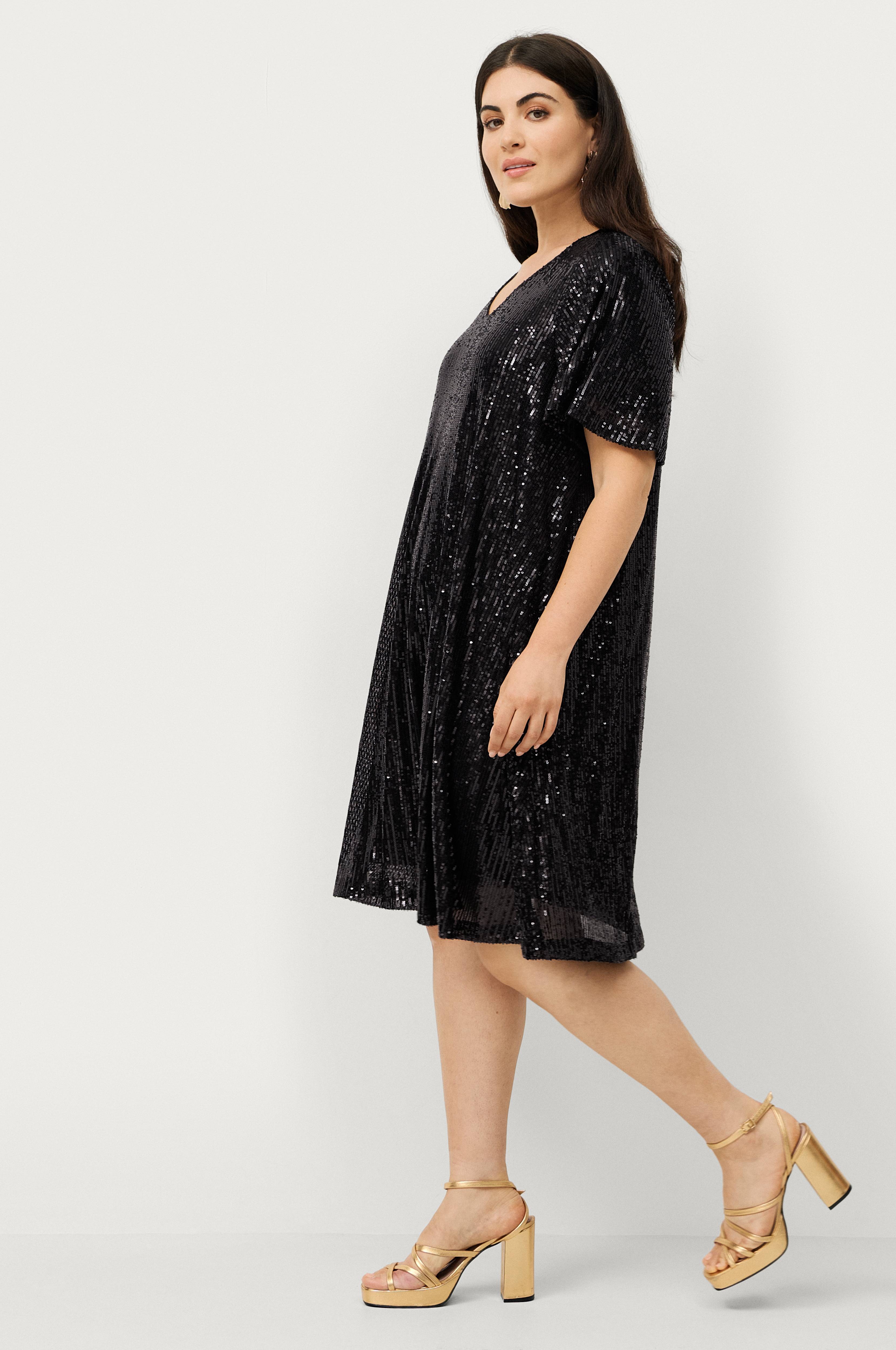 Ellos Paljettimekko Pamela - Musta - Midimekot | Ellos.fi