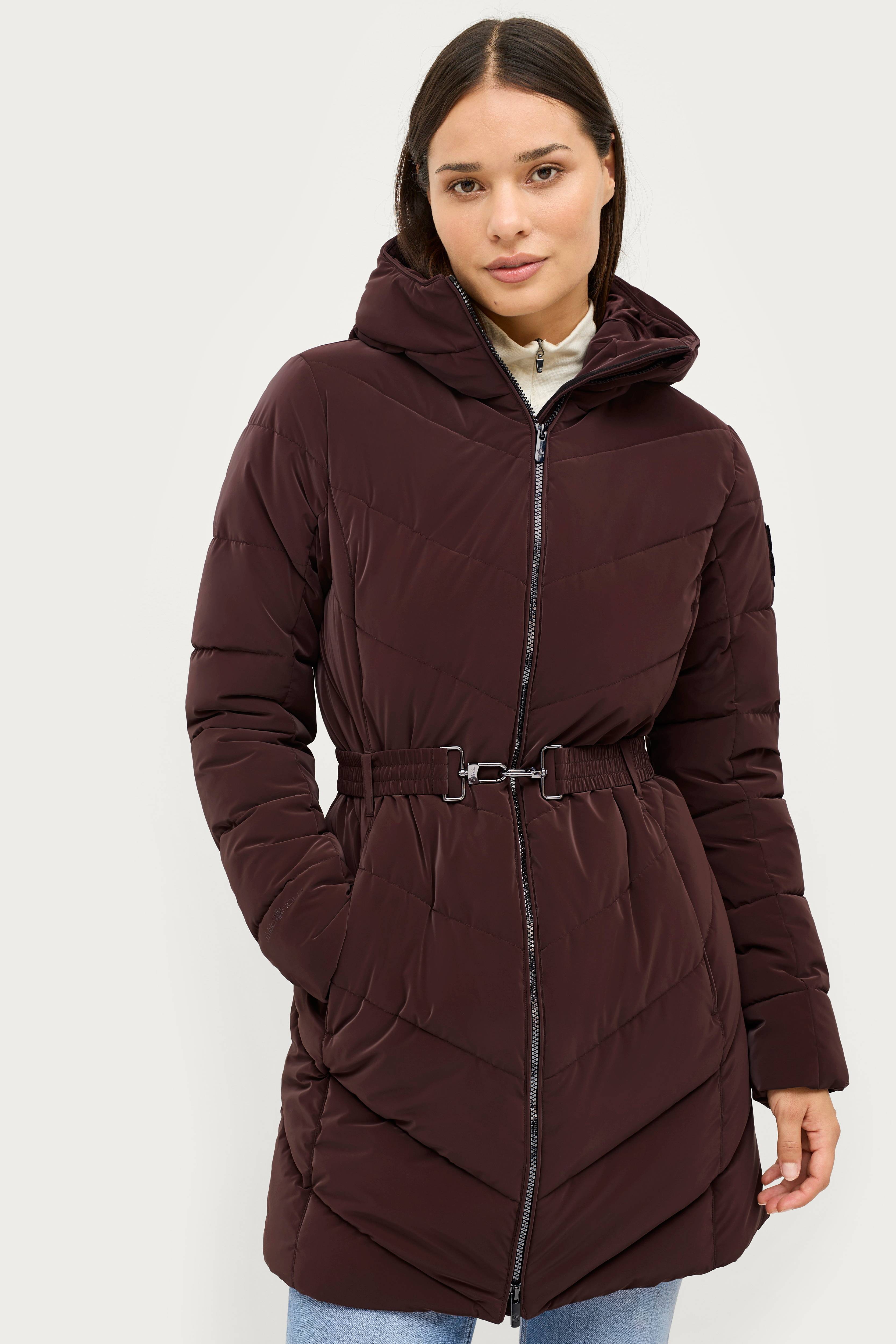 Áhkká Parkas Gold Velvet Light Padded Parka - Brun - Dunjakker ...