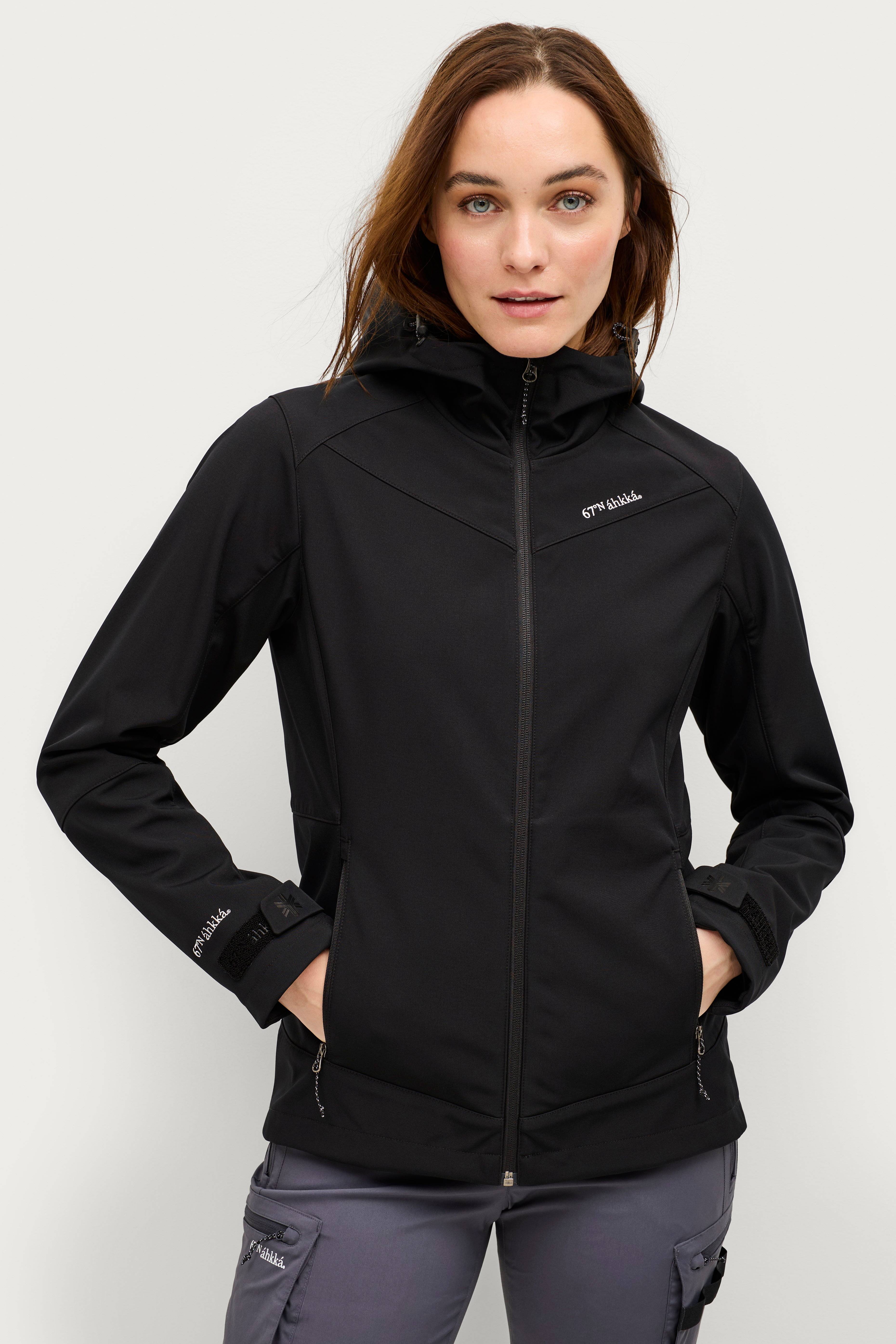 Áhkká Jacka Softshell Jacket With Hood - Svart - Jackor | Ellos.se