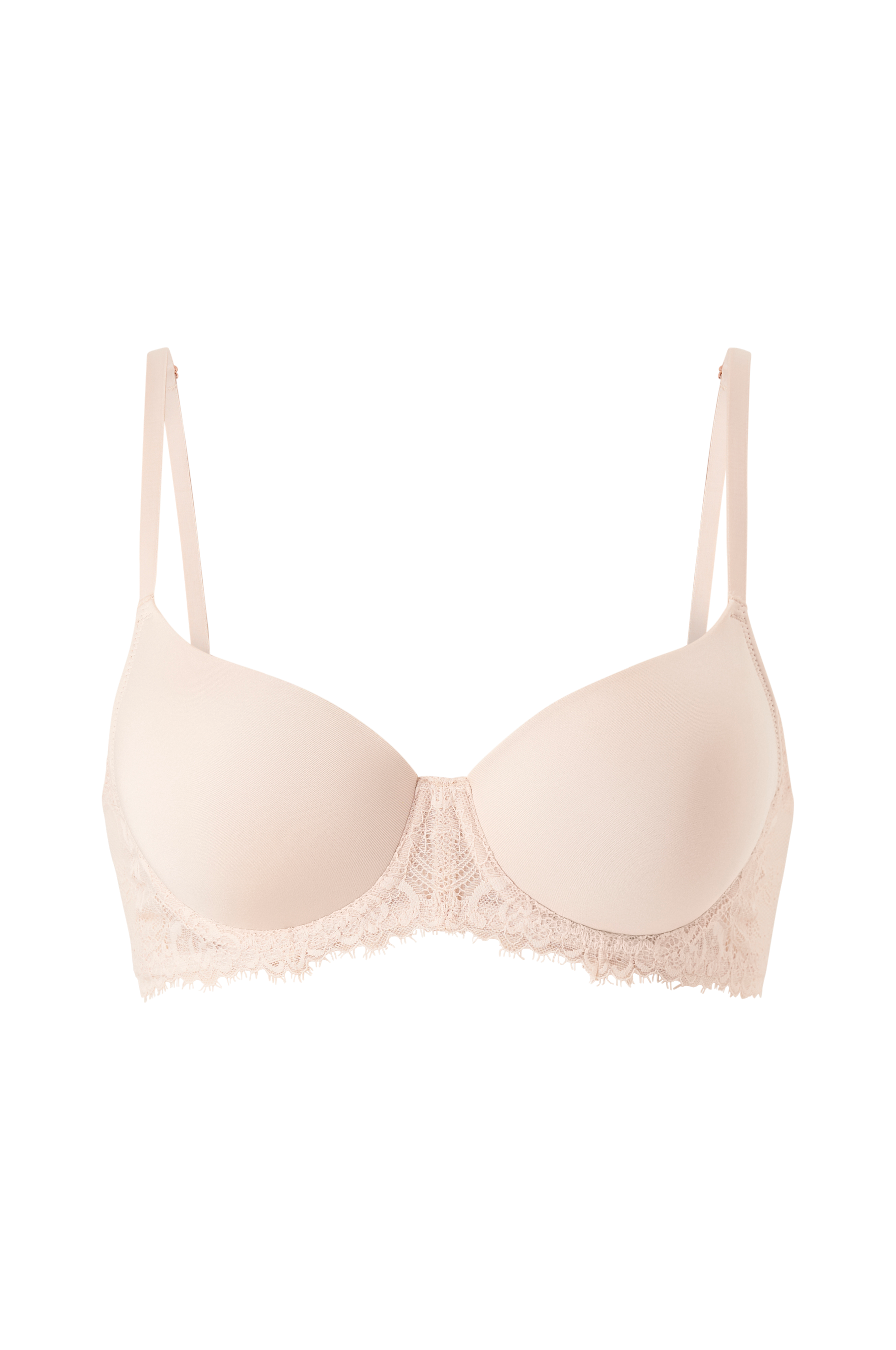Ellos Pehmustettu T-paita Underwire-rintaliivit - Beige - T-paitaliivit ...