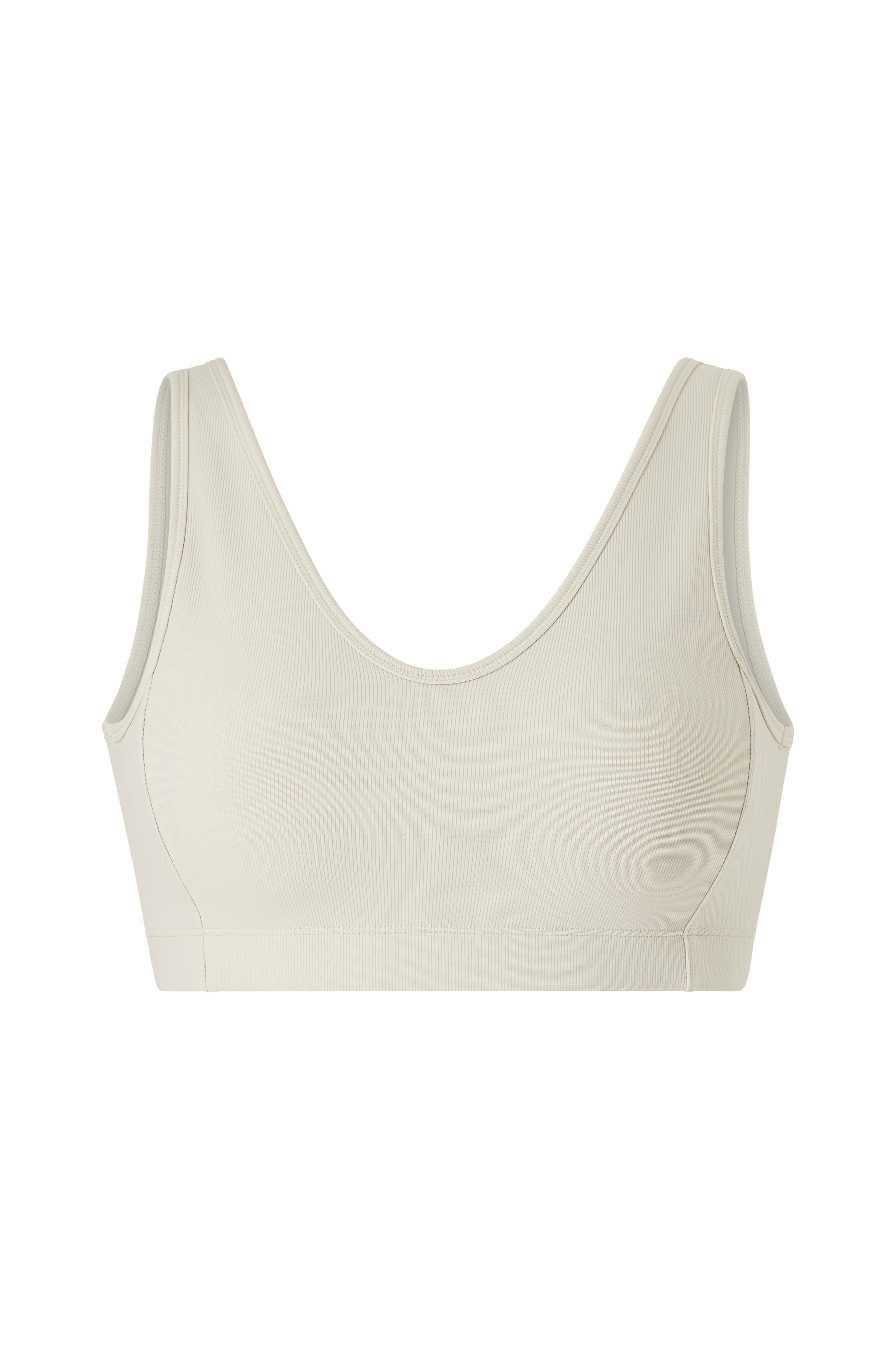 Ellos Sport-bh V-neck Structure - Beige - Sport-bh | Ellos.se