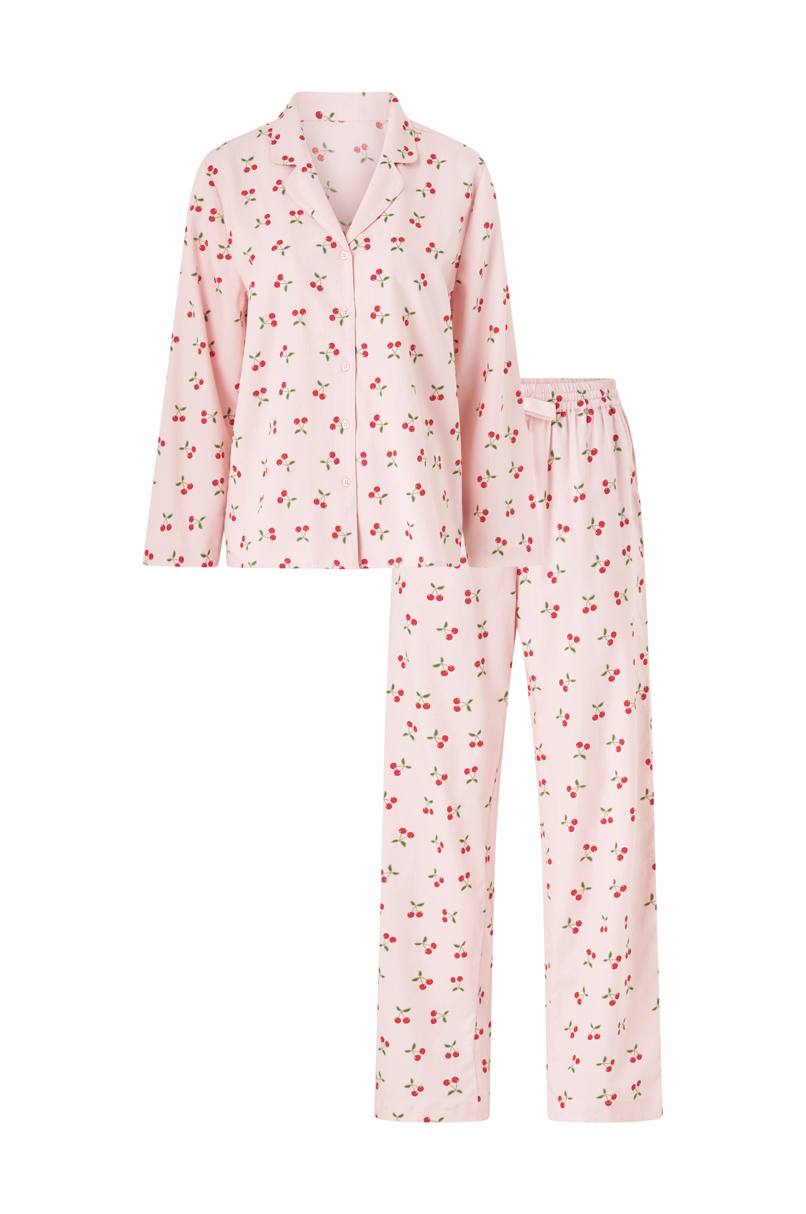 Ellos Pyjamasset i flanell - Rosa - Pyjamas | Ellos.se