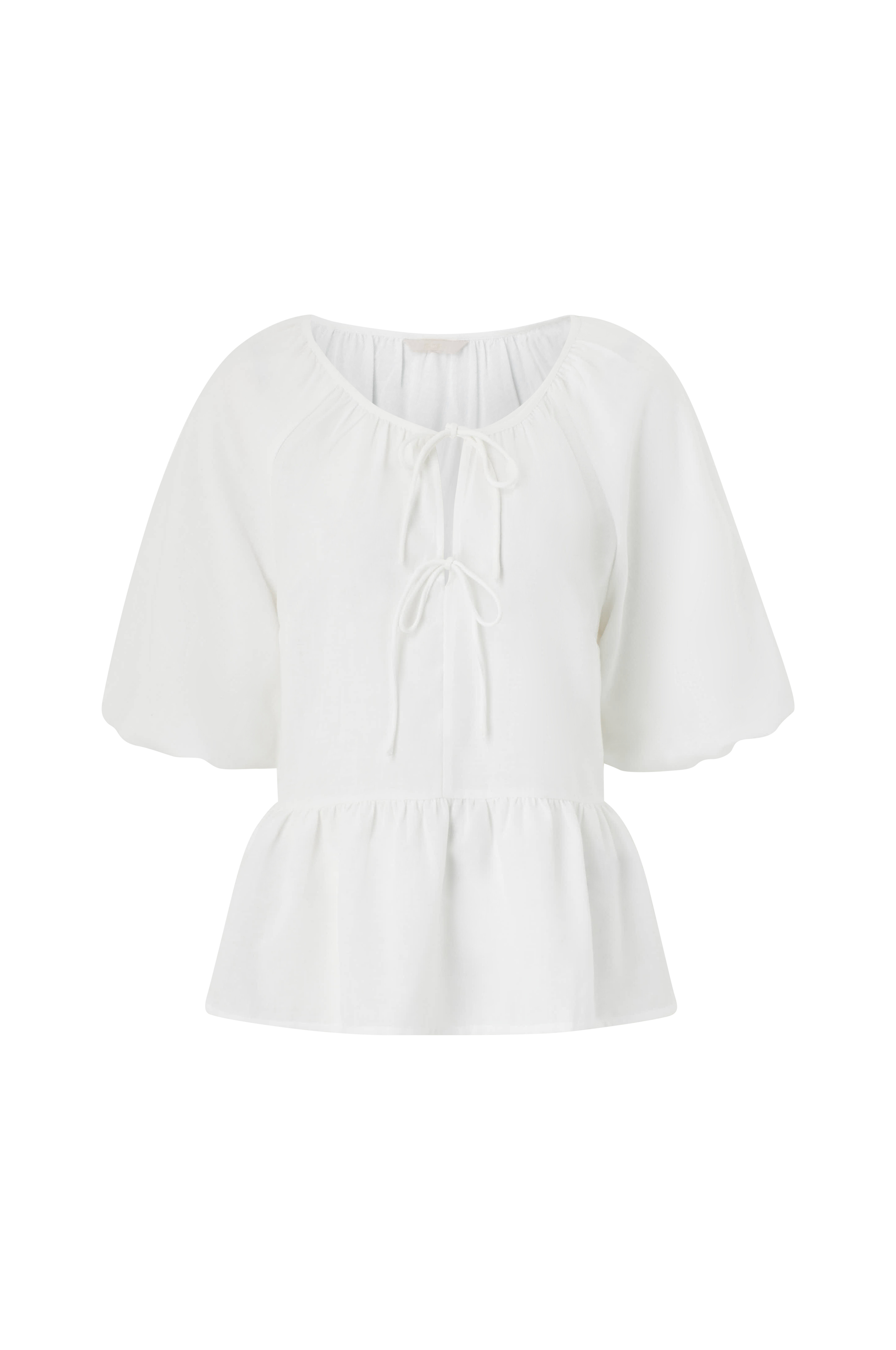 Ellos Bluse med pufærmer - Hvid - Bluser | Ellos.dk