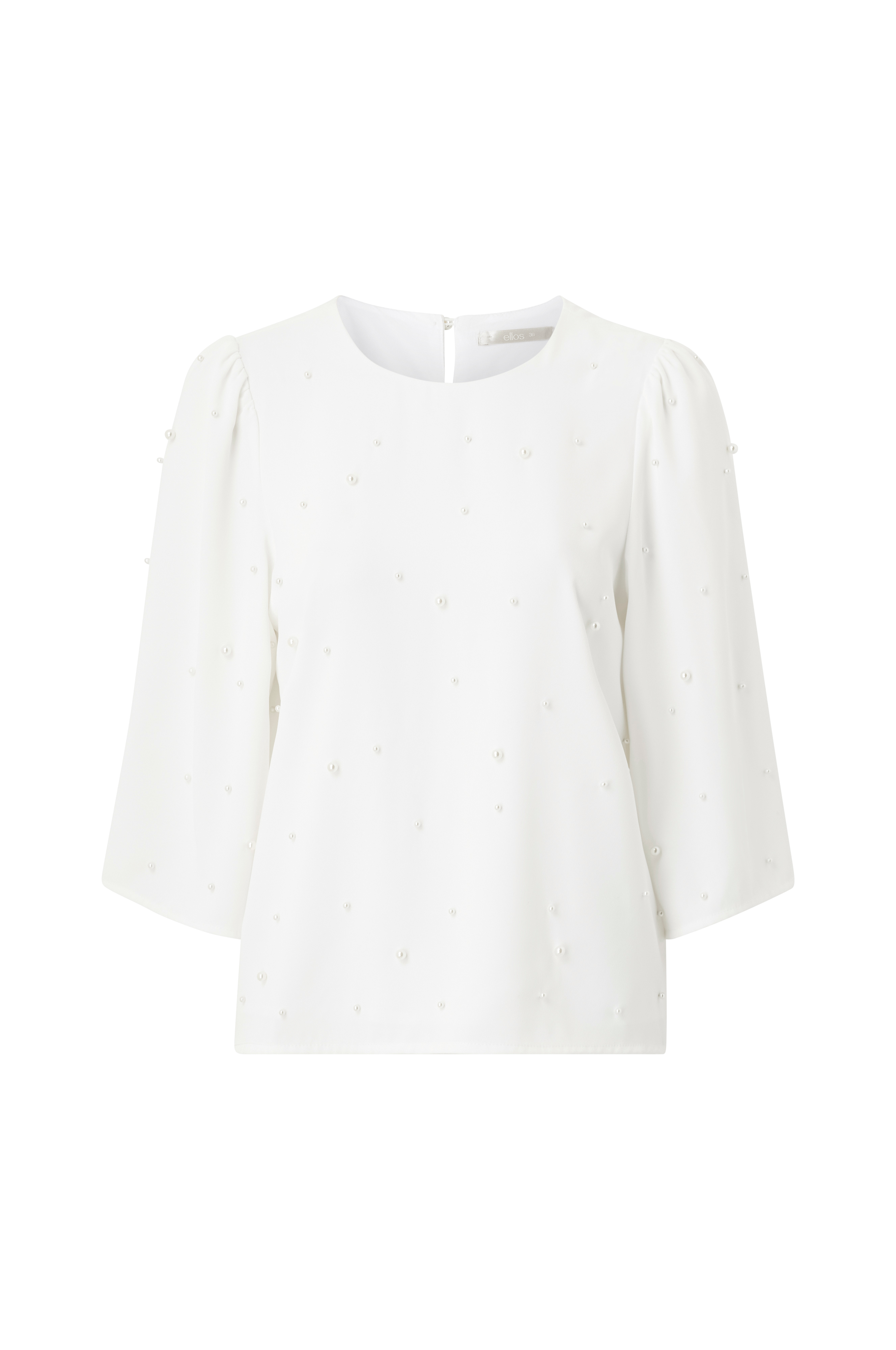 Ellos Bluse med perler - Natur - Bluser | Ellos.no