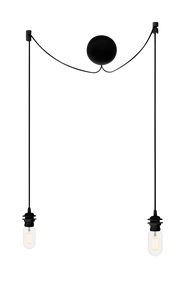 Johtosetti Cannonball Cluster 2 12 Cm P 2 5 M Musta Valaisimet