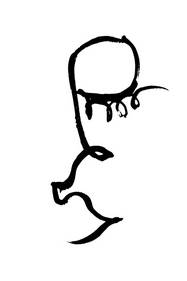 Juliste Half Face Black Valkoinen Sisustus Homeroom