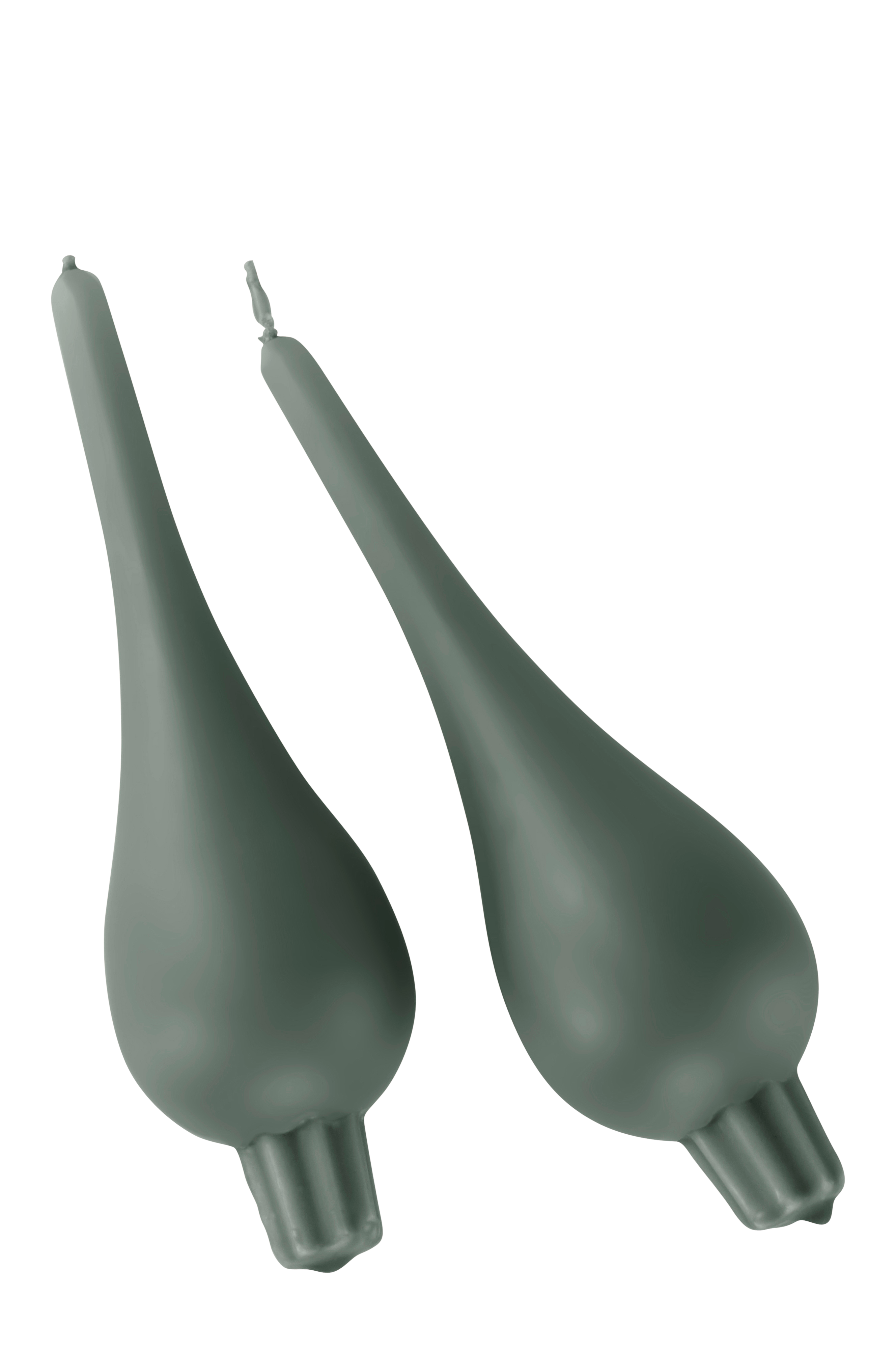 DROP MATT Tropfenkerze 18 cm, 2 St. - Grün - Dekoration | Jotex