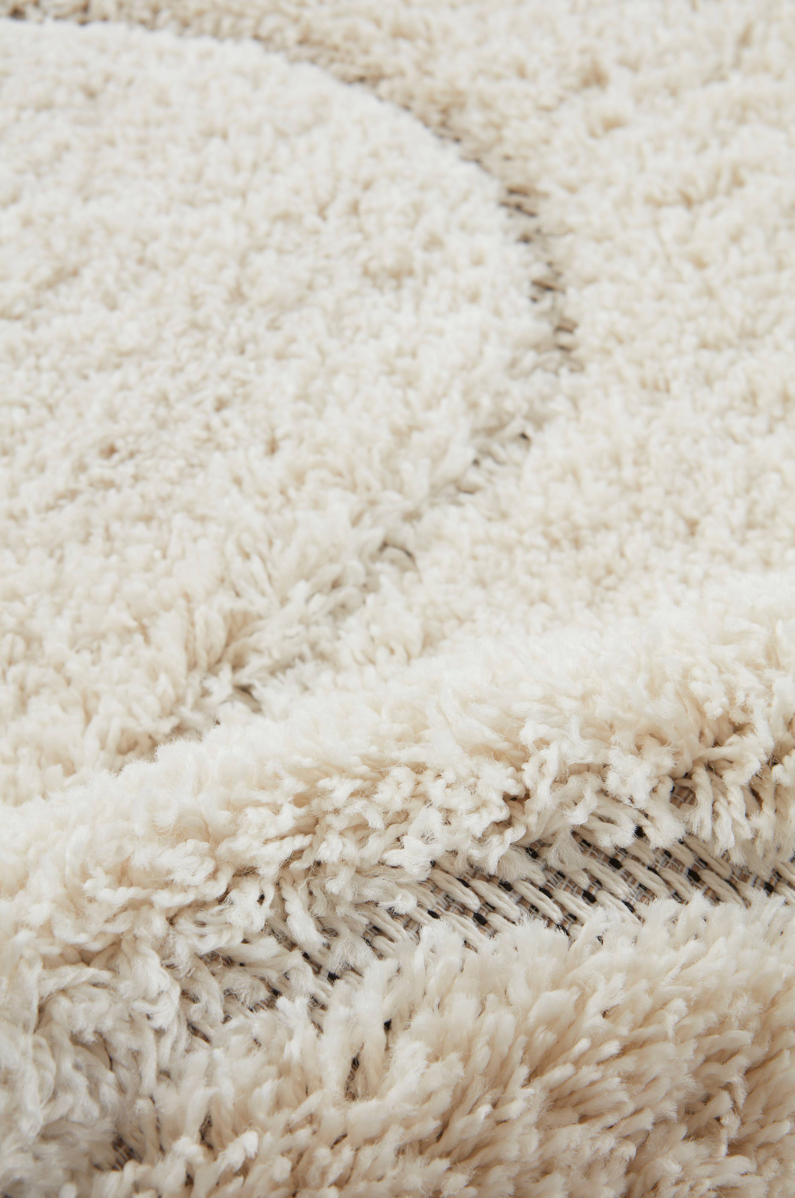 CIRCLE teppe med luv 135x190 cm - Hvit - Barnerom | Jotex