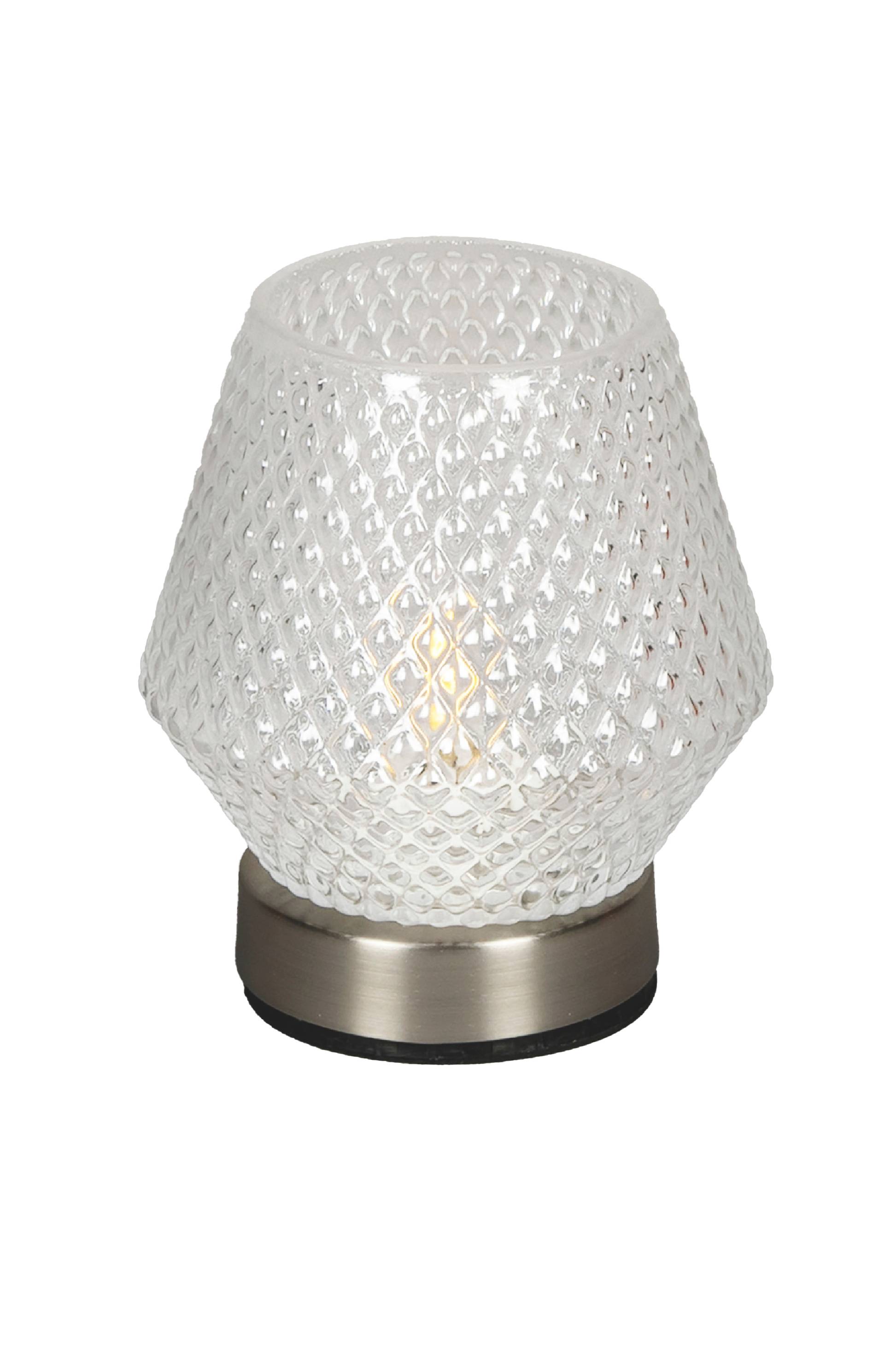 B/O Led-lys med glas 11 cm - Sølvfarvet - Dekoration | Jotex