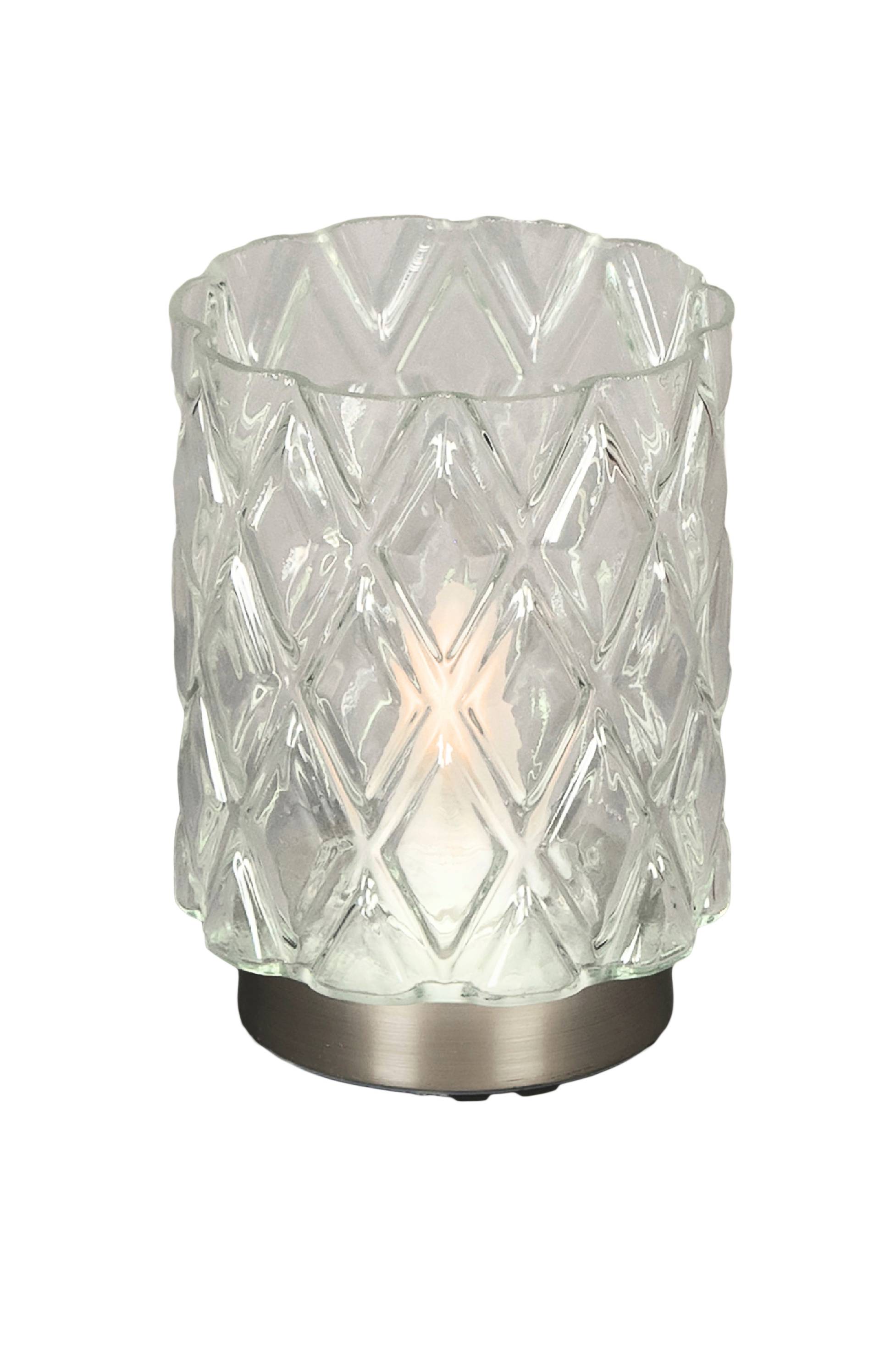 B/O Led-lys med glass 11 cm - Sølv - Dekor | Jotex