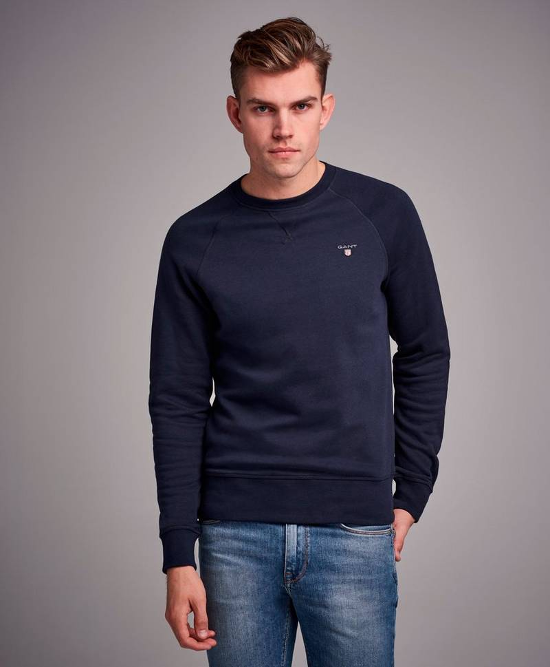 Gant Sweatshirt Gant Original C-Neck Sweat - Blå - Kläder- Stayhard.se