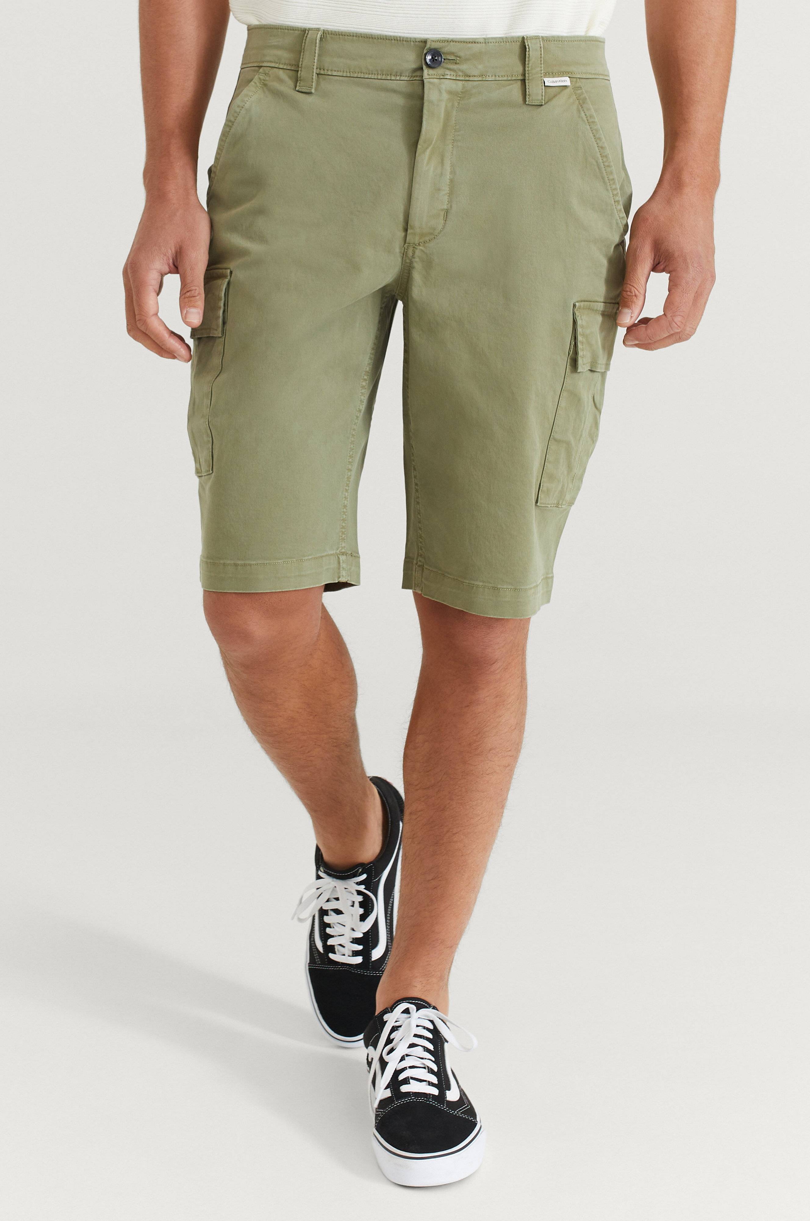 Calvin Klein Shorts Garment Dyed Cargo Shorts Grønn Klær Stayhard